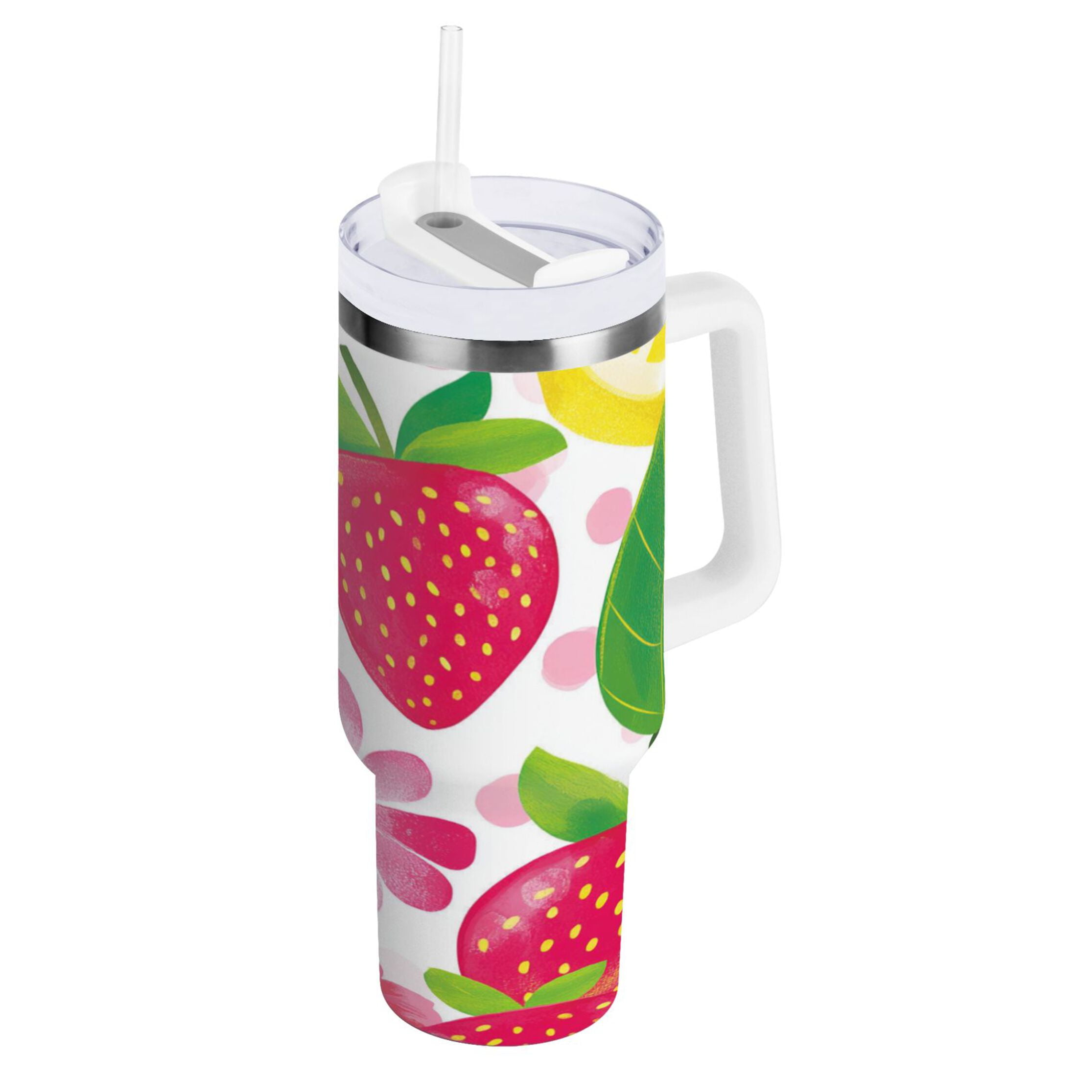 Whimsical Fruit Fiesta Water Bottles 30oz Insulated Tumblers Double ...