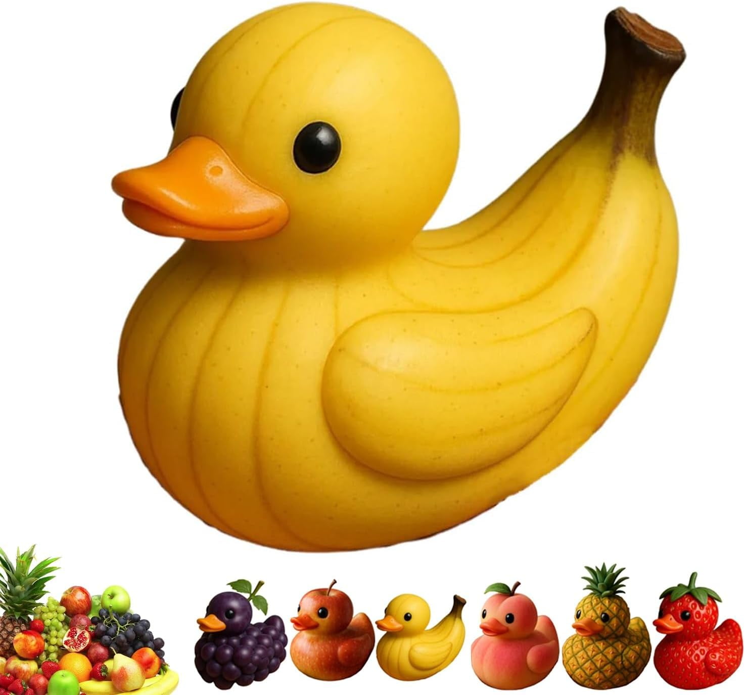 Whimsical Fruit-Themed Duck Figurines, Playful & Charming Decor ...