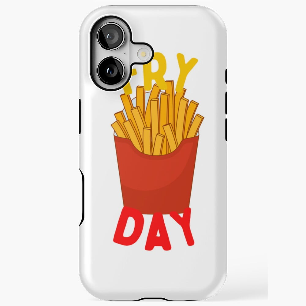 Whimsical Fry Day Design French Fries Art Case for iPhone 17 through 11 ...