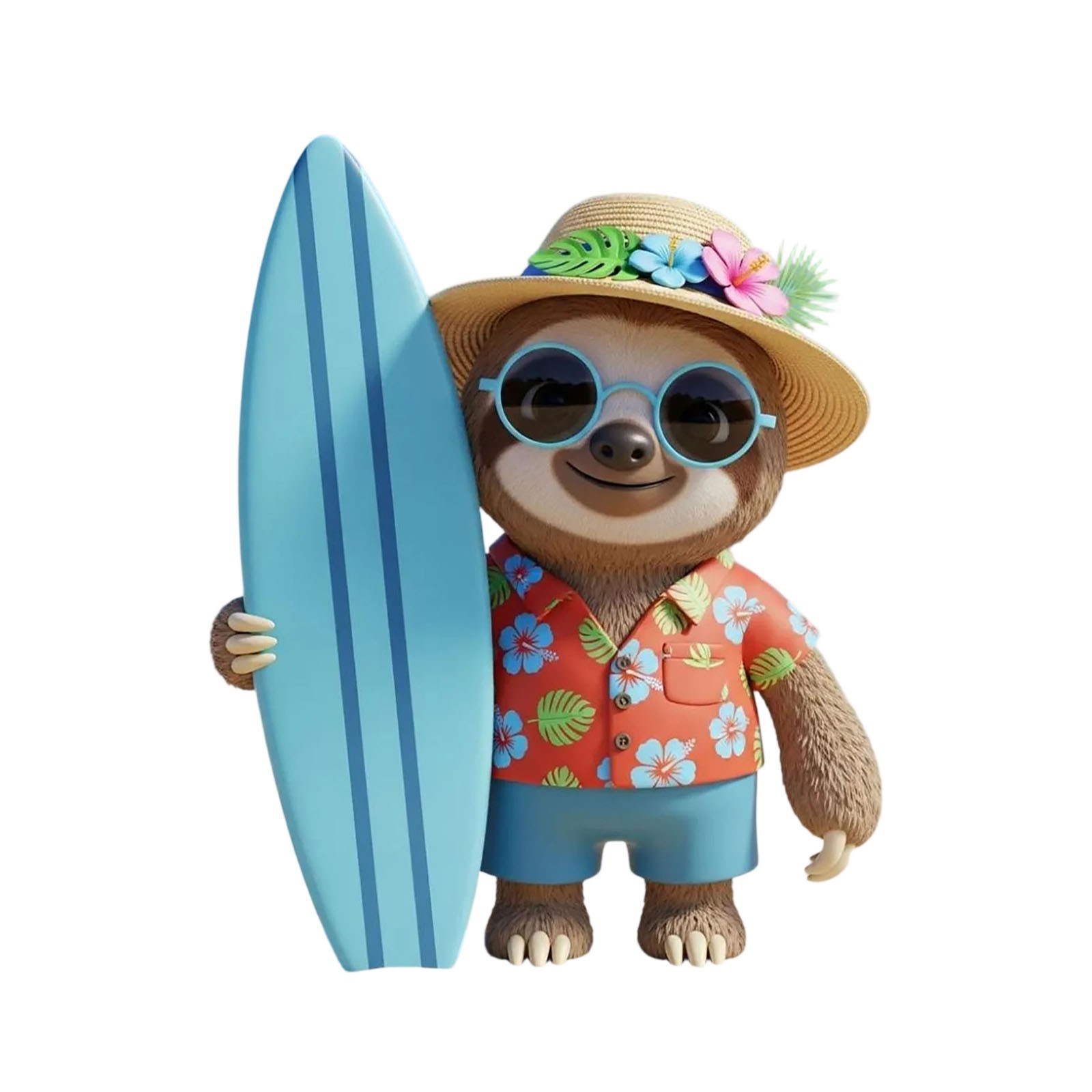 Whimsical Garden Gnome with Surfboard, Colorful Outdoor Decor Statue ...