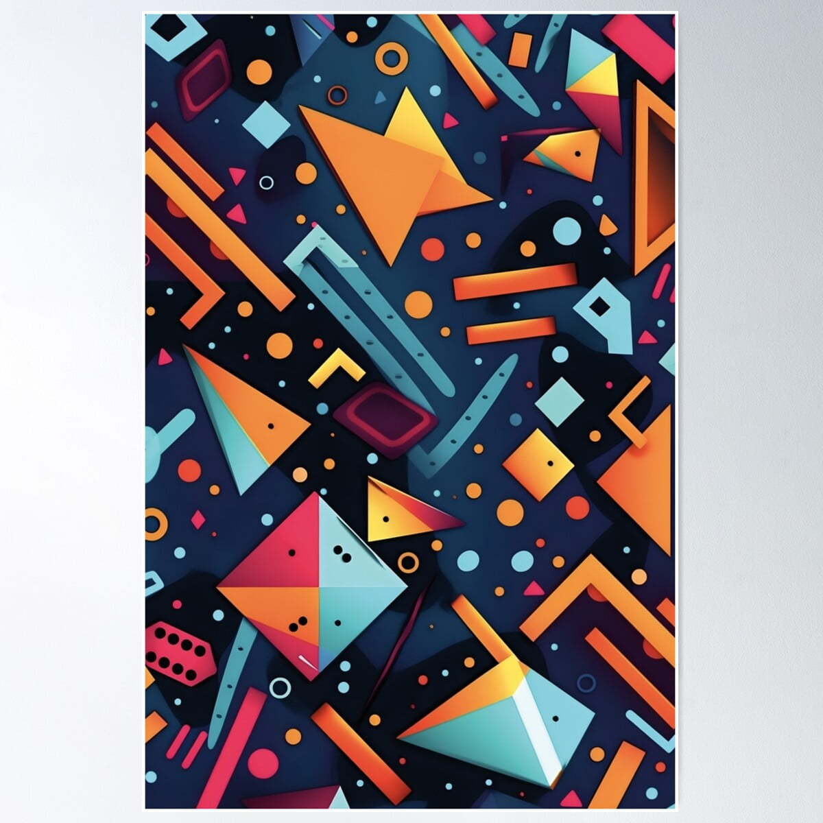 Whimsical Graffiti Riot Poster Wall Art, Modern Wall Decor For Living ...