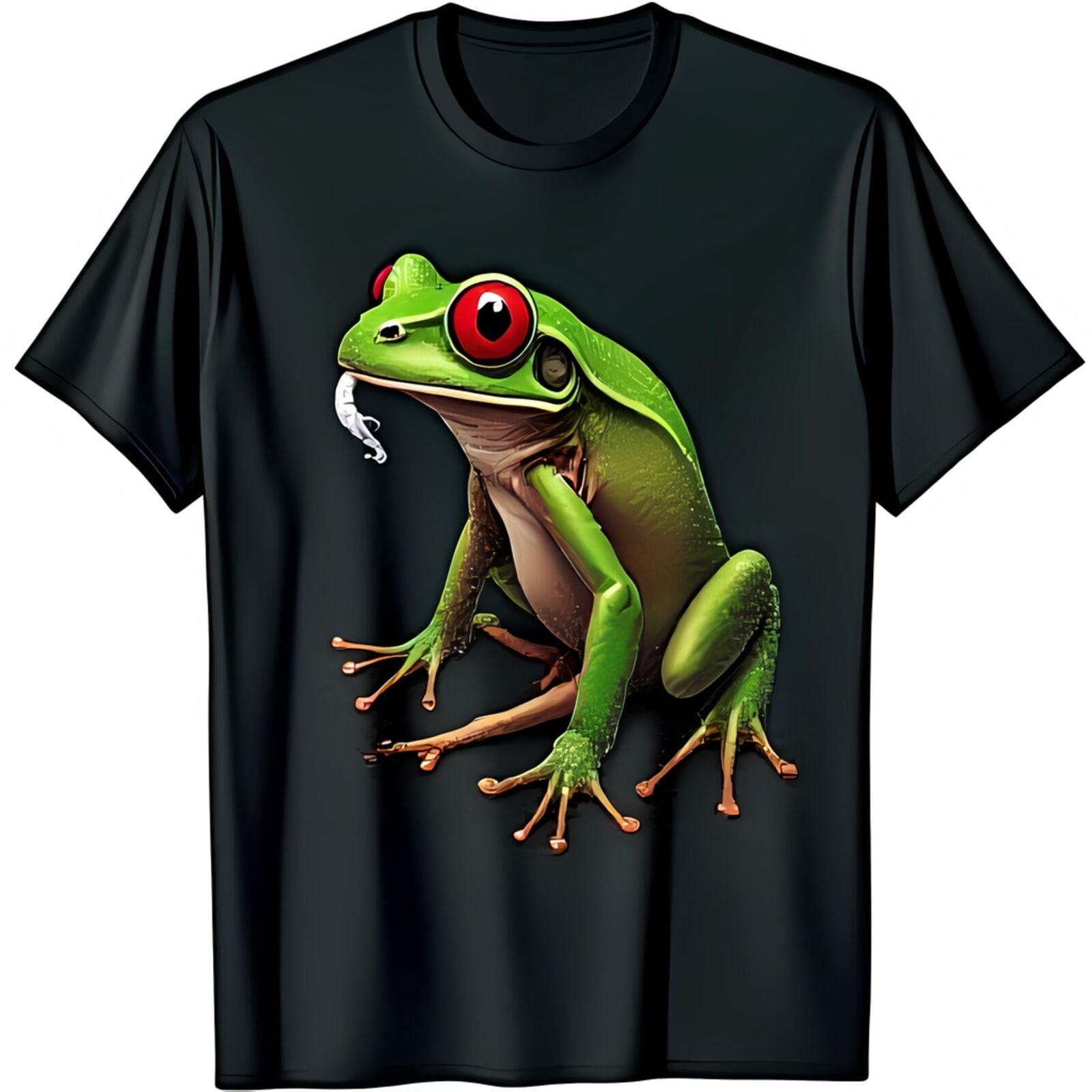 Whimsical Green Tree T-Shirt Fun Design with Red Eyes for Nature Lovers ...