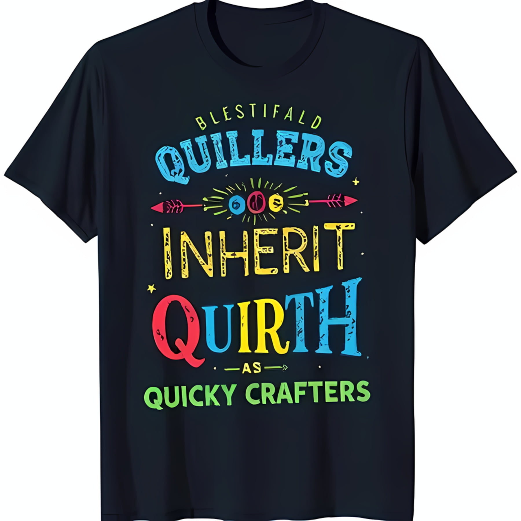 Whimsical Handwritten Crafting Design T-Shirt Colorful Playful Art on ...