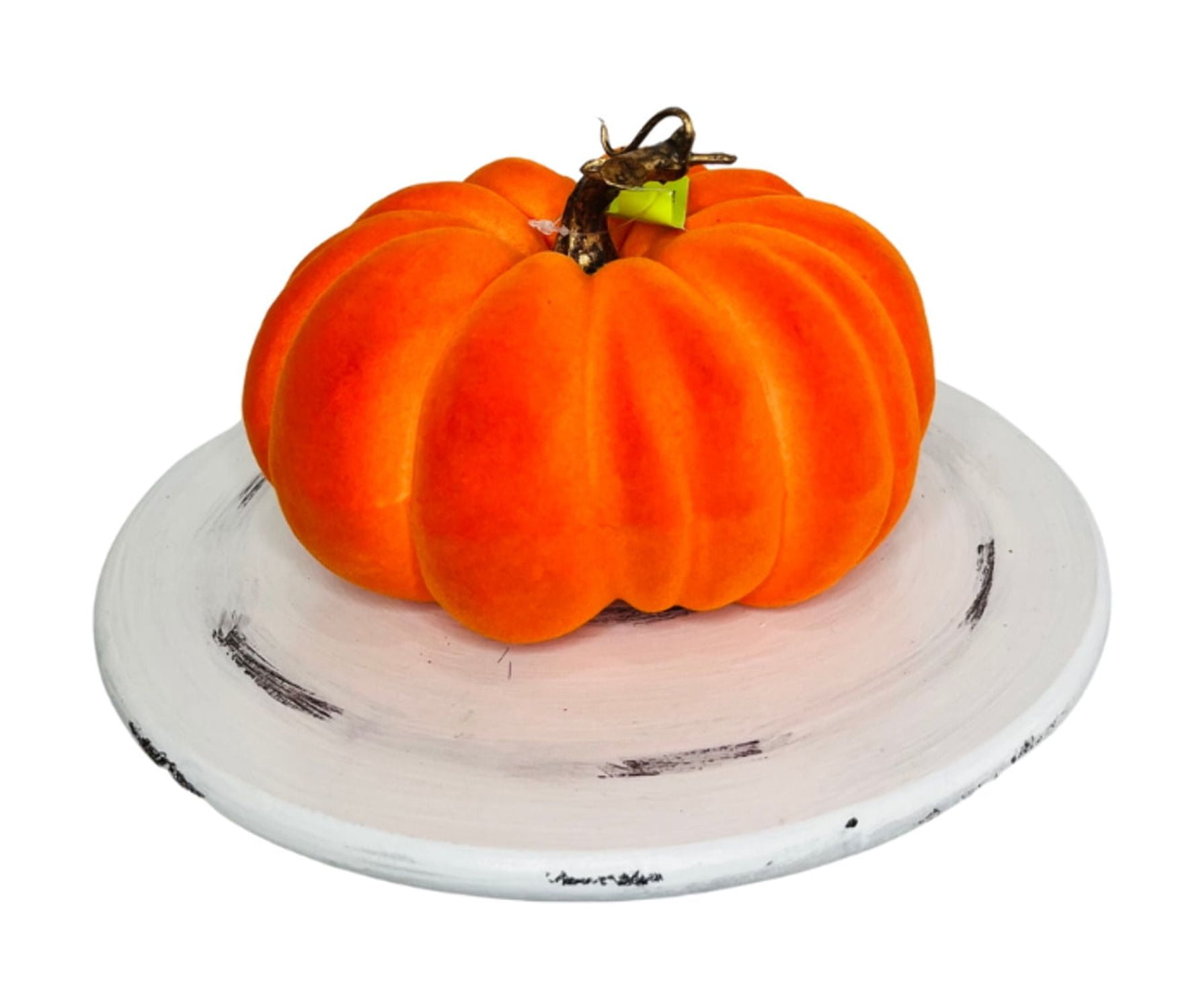 Whimsical Harvest: Halloween/Fall Orange Foam Flocked Pumpkin-5695OR ...