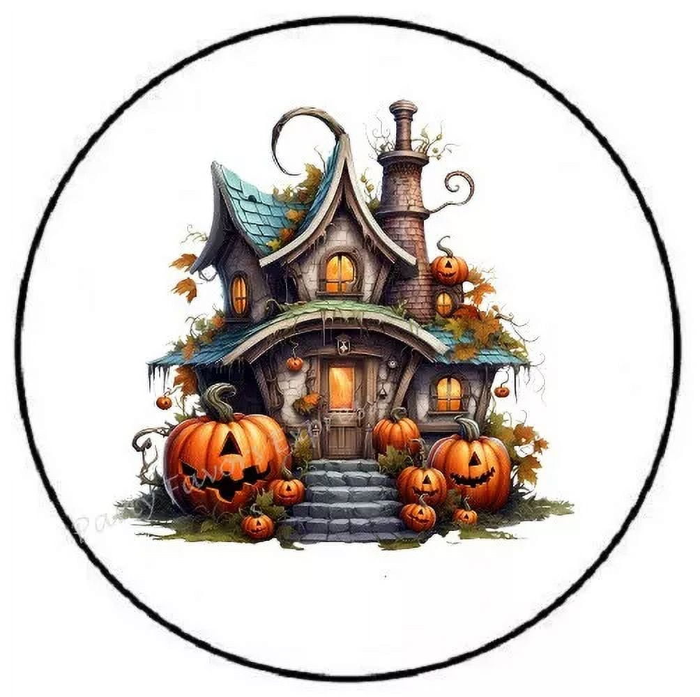 Whimsical Haunted House Halloween Sticker Party Favors Sticker Envelope ...
