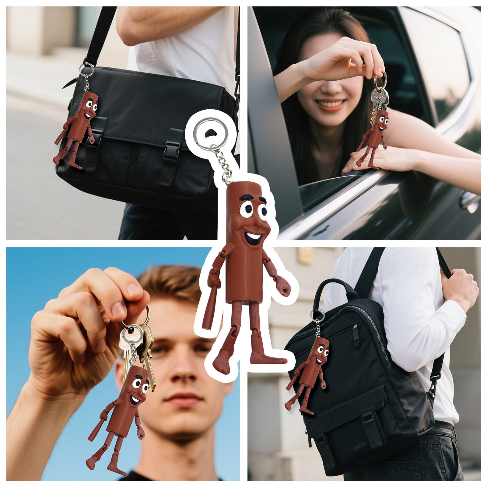 Whimsical Keychain: A Playful And Charming Accessory with Articulated ...