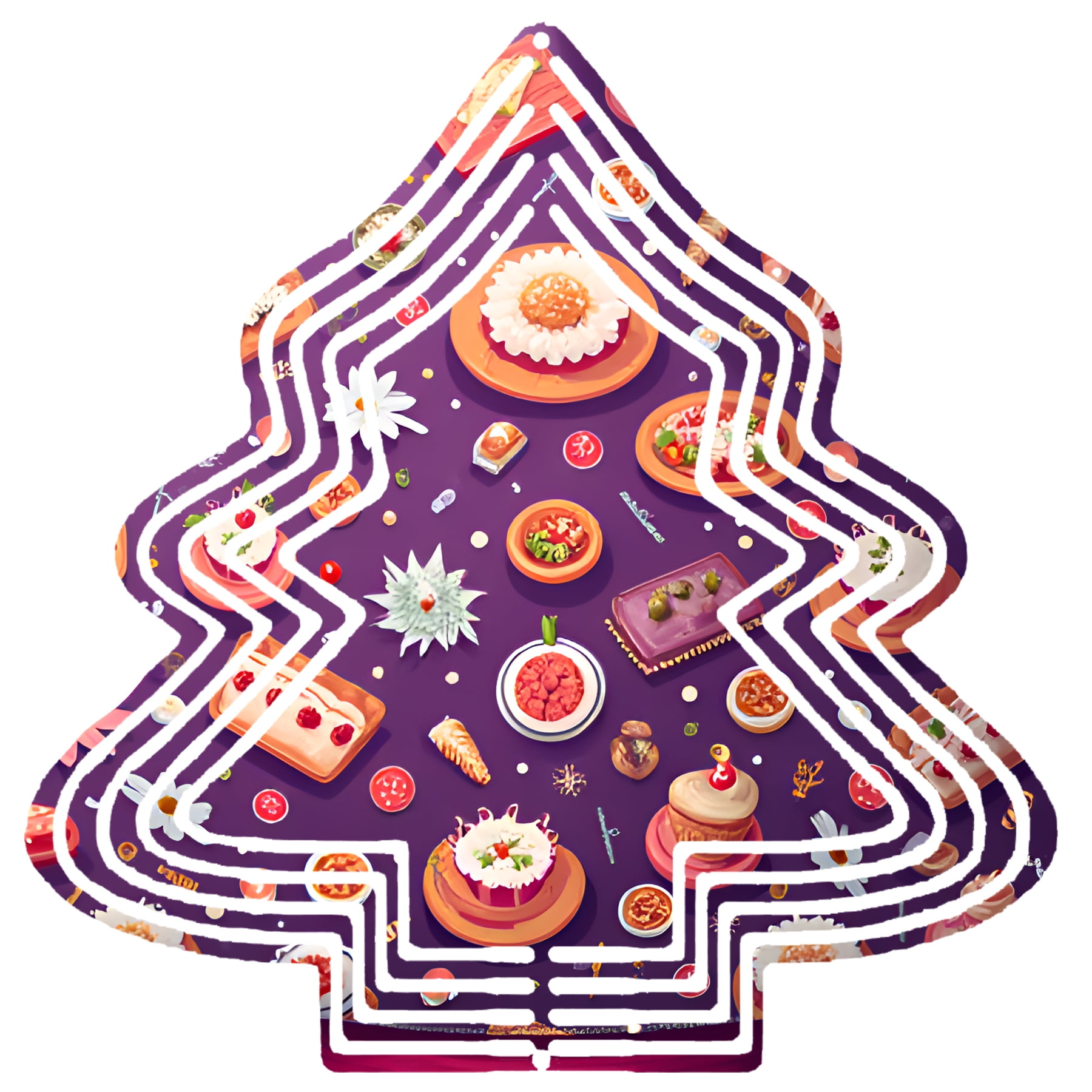 Whimsical Metal Hanging Christmas Tree Wind Spinner - Colorful Pathways ...