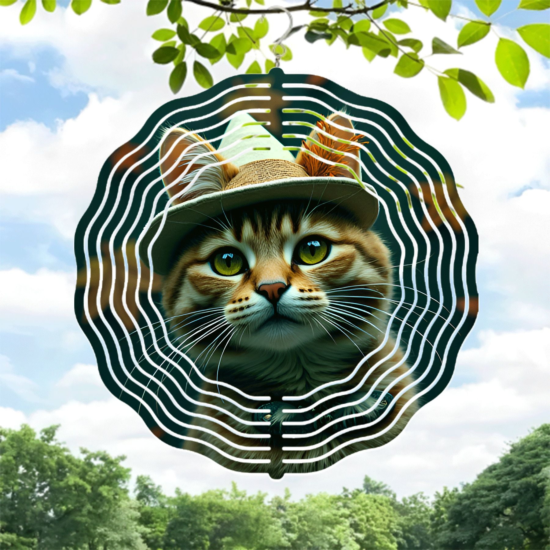 Whimsical Metal Hanging Wind Spinners & Chimes - Artistic Circular ...