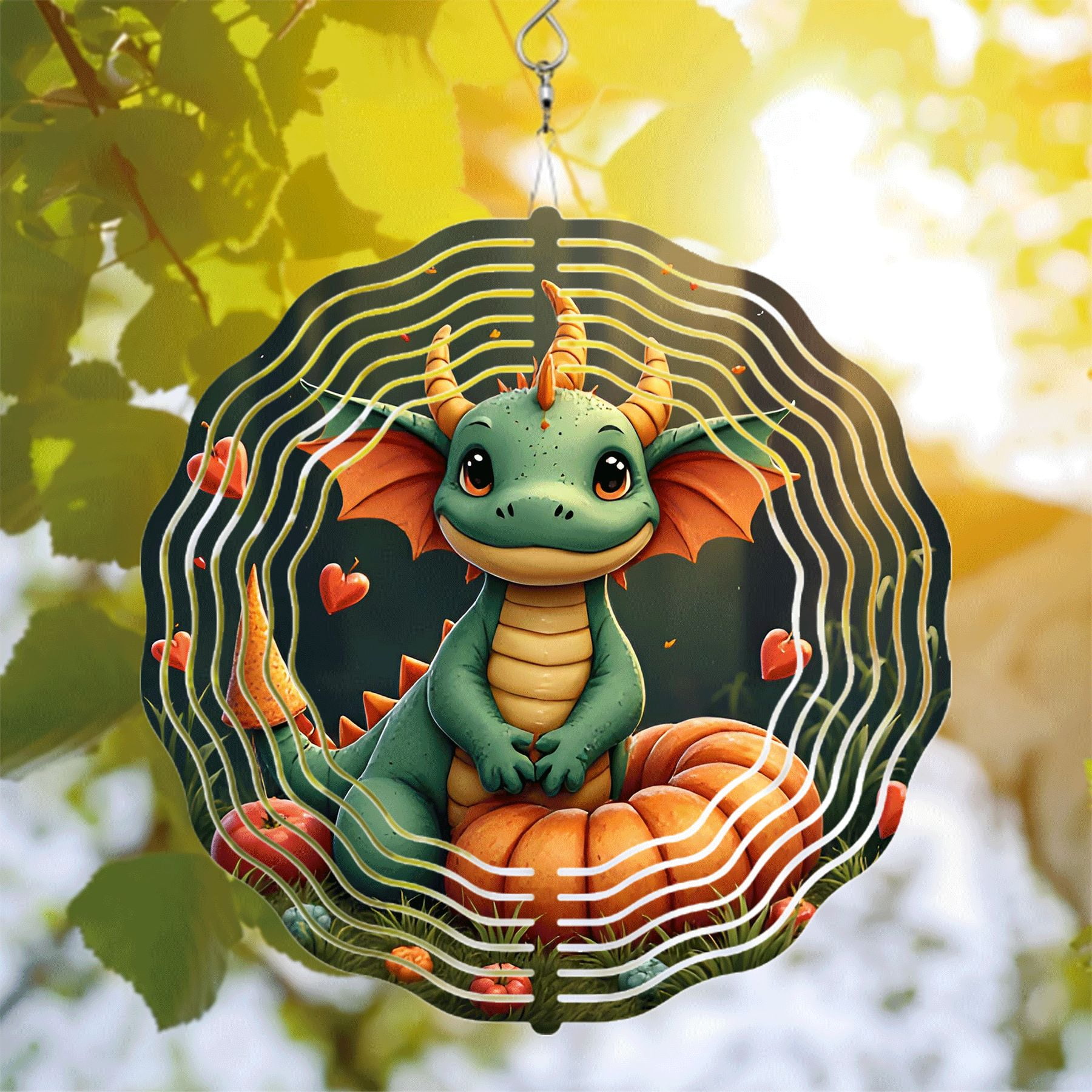 Whimsical Metal Hanging Wind Spinners & Chimes - Autumn-Inspired Design ...