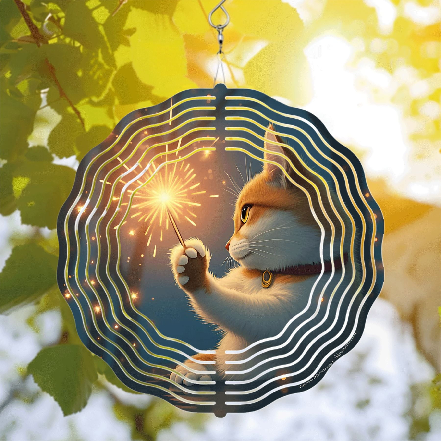 Whimsical Metal Hanging Wind Spinners & Chimes - Dreamy Concentric ...