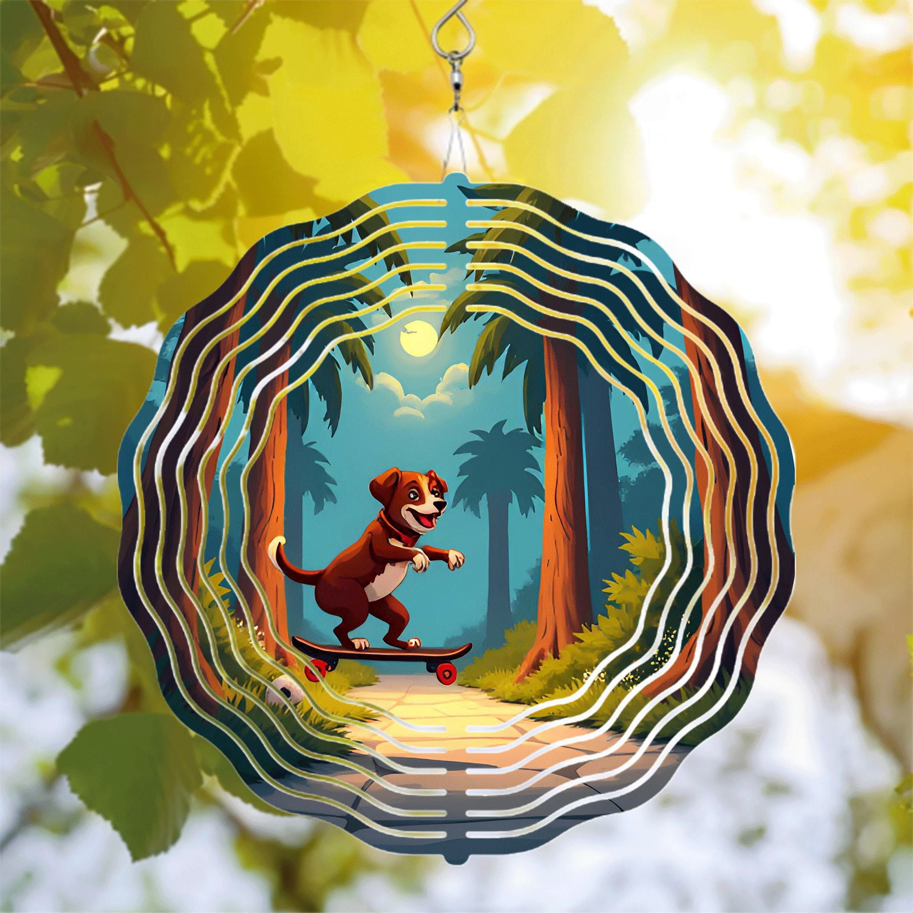 Whimsical Metal Hanging Wind Spinners & Chimes - Enchanting Garden ...