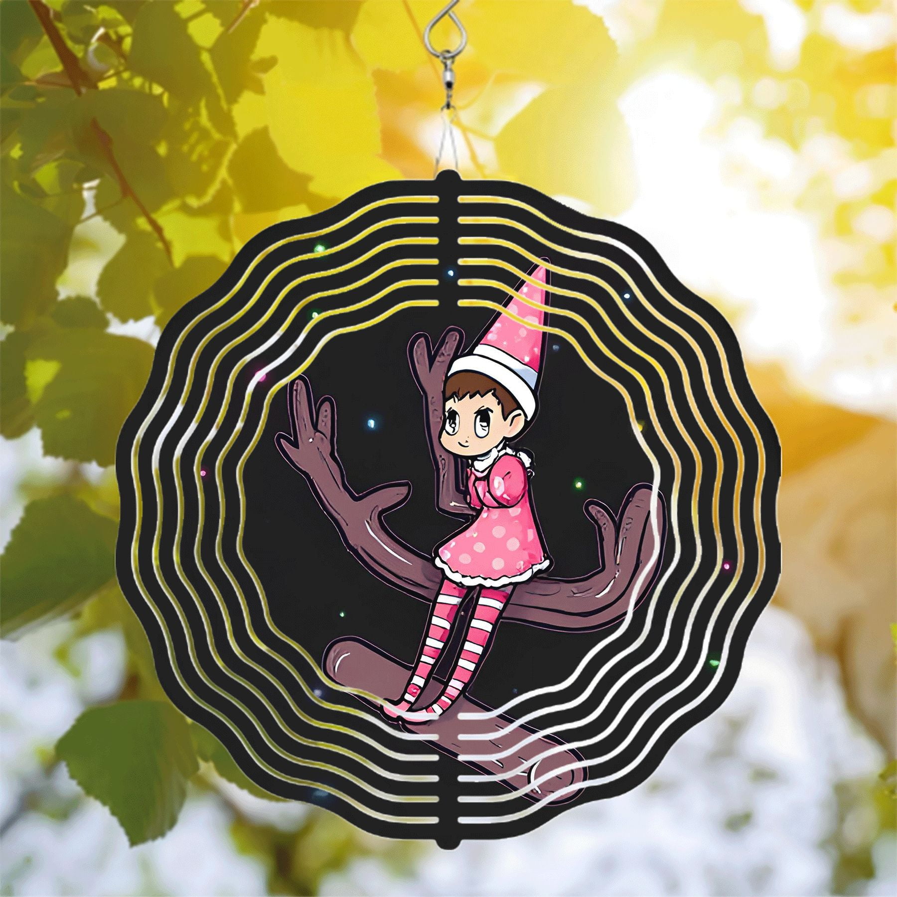 Whimsical Metal Hanging Wind Spinners & Chimes - Enchanting Vortex ...