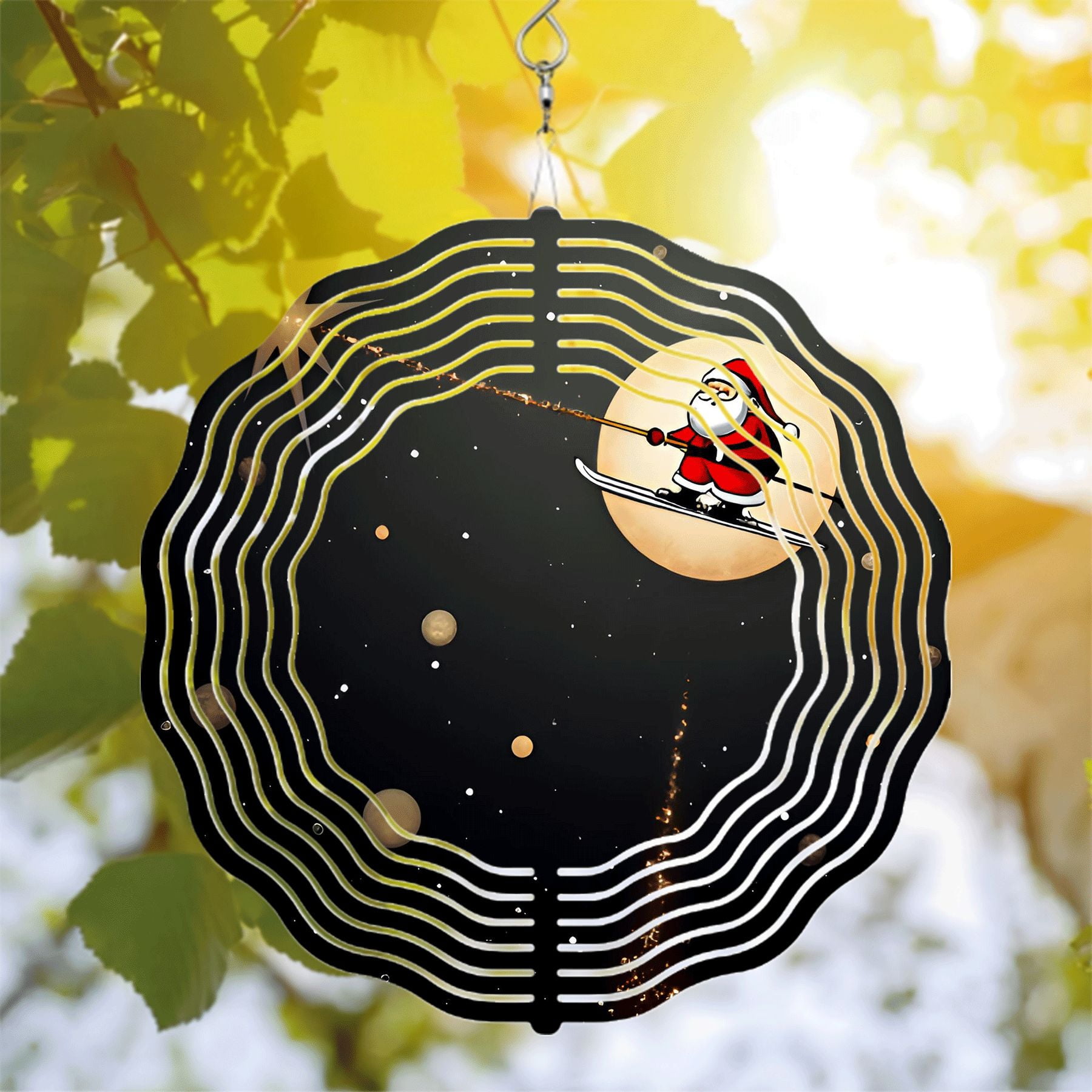 Whimsical Metal Hanging Wind Spinners & Chimes - Festive Garden Decor ...