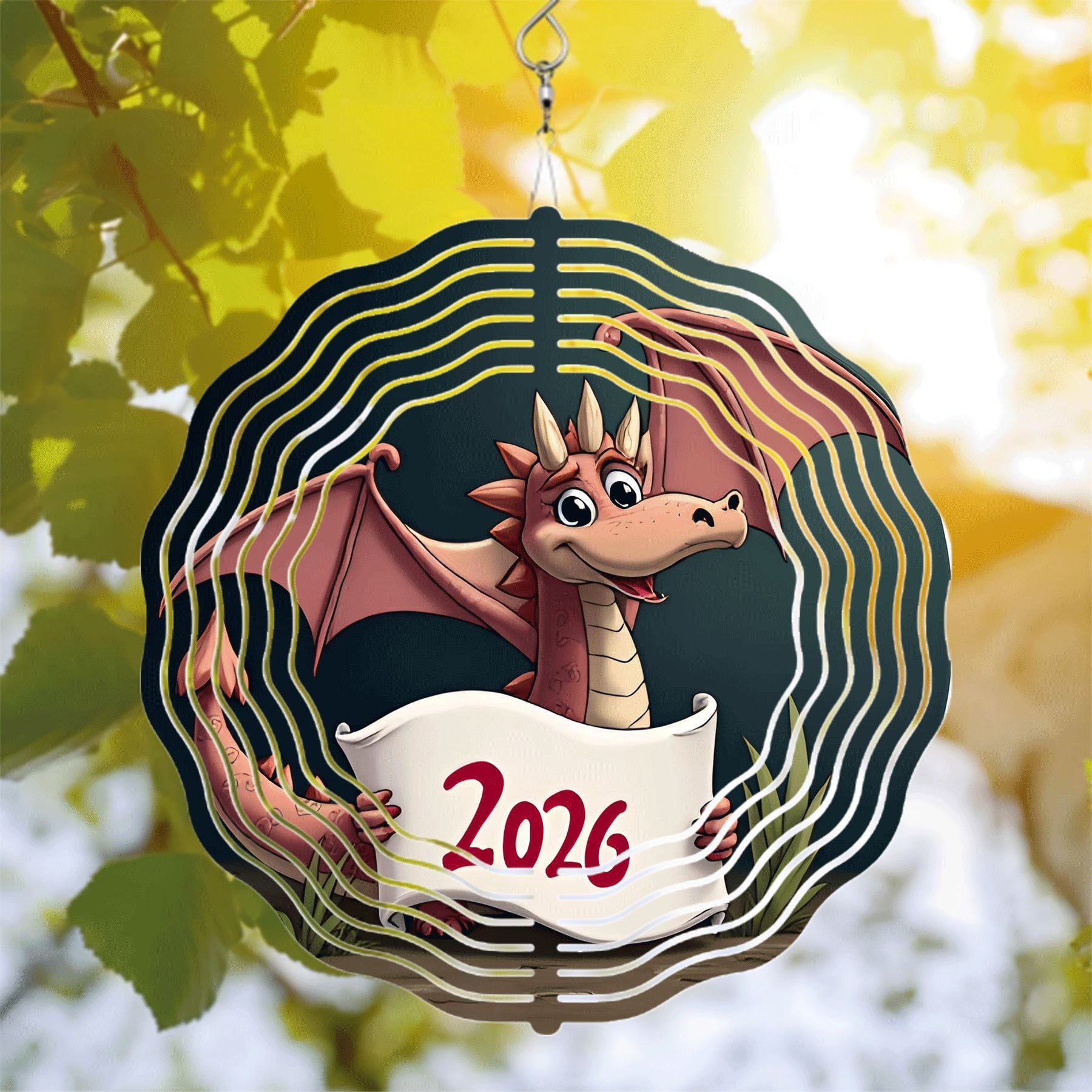 Whimsical Metal Hanging Wind Spinners & Chimes for Garden - Cheerful ...