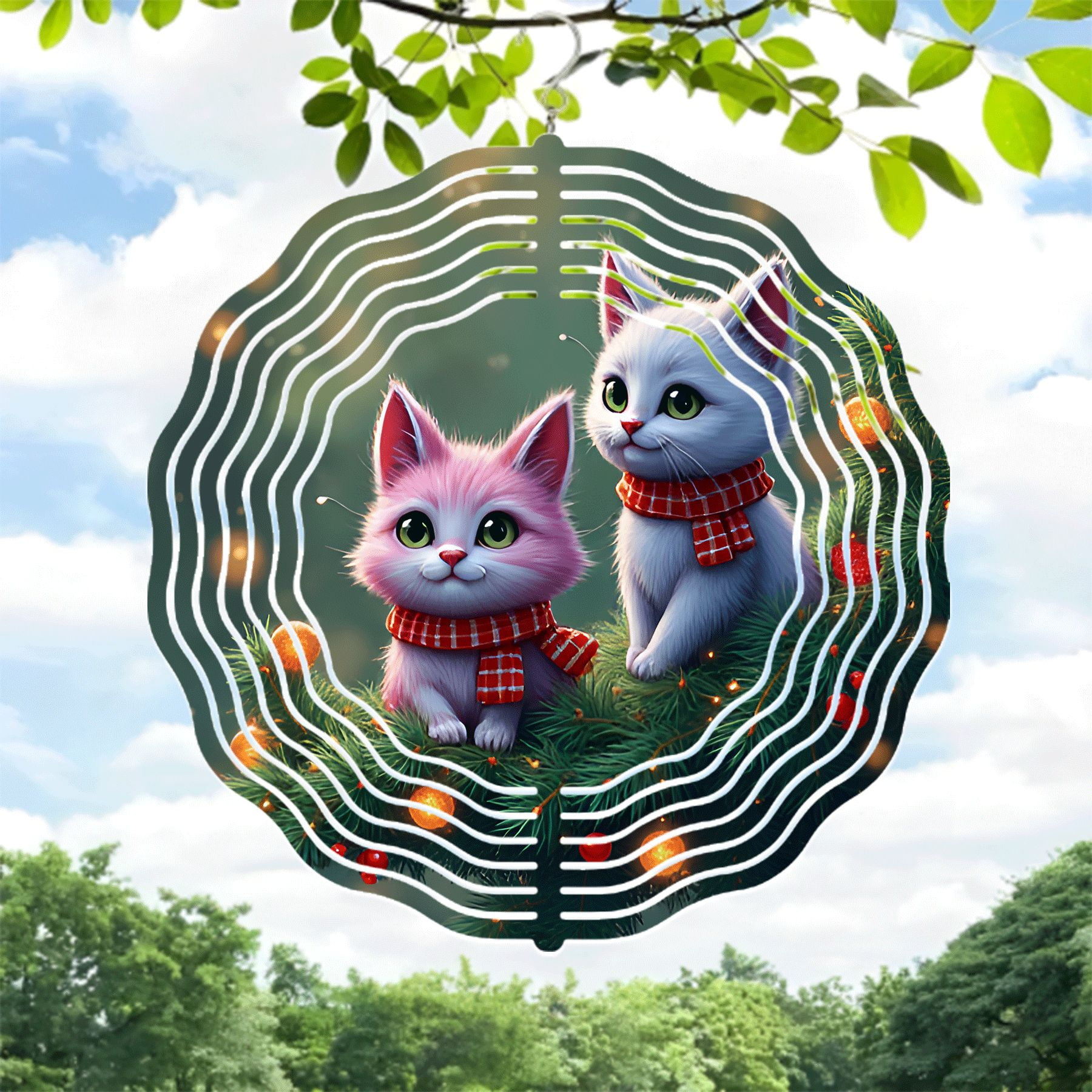 Whimsical Metal Hanging Wind Spinners & Chimes for Yard - Colorful ...