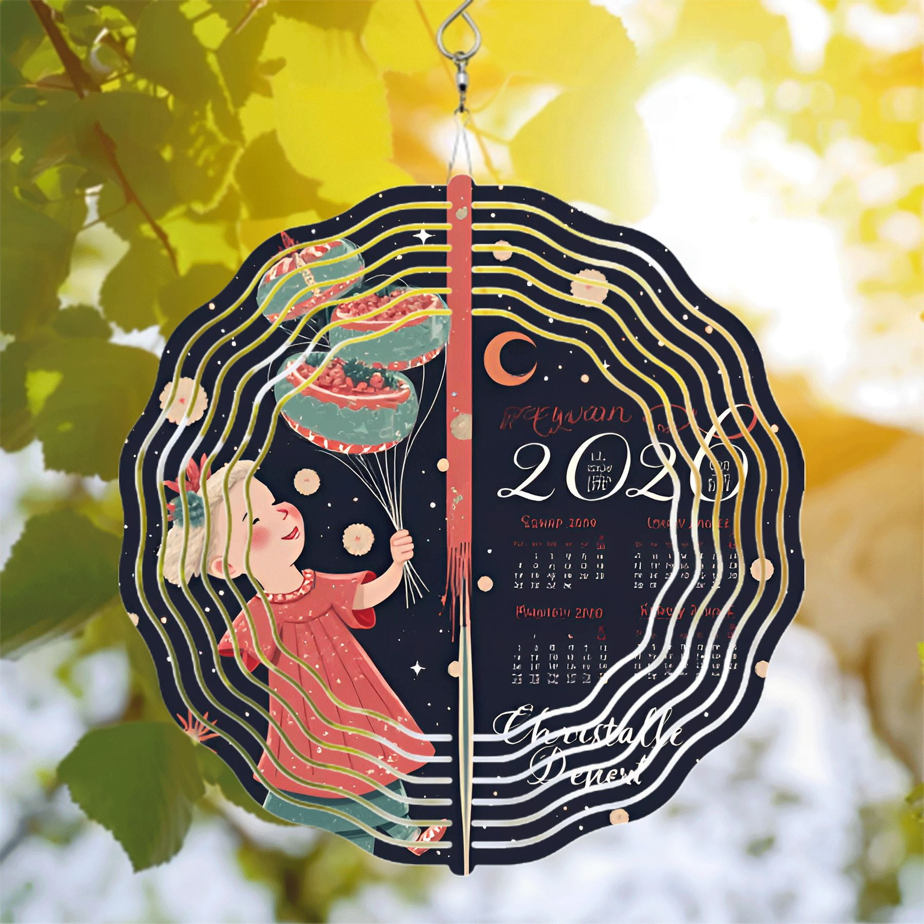 Whimsical Metal Hanging Wind Spinners & Chimes for Yard & Garden ...