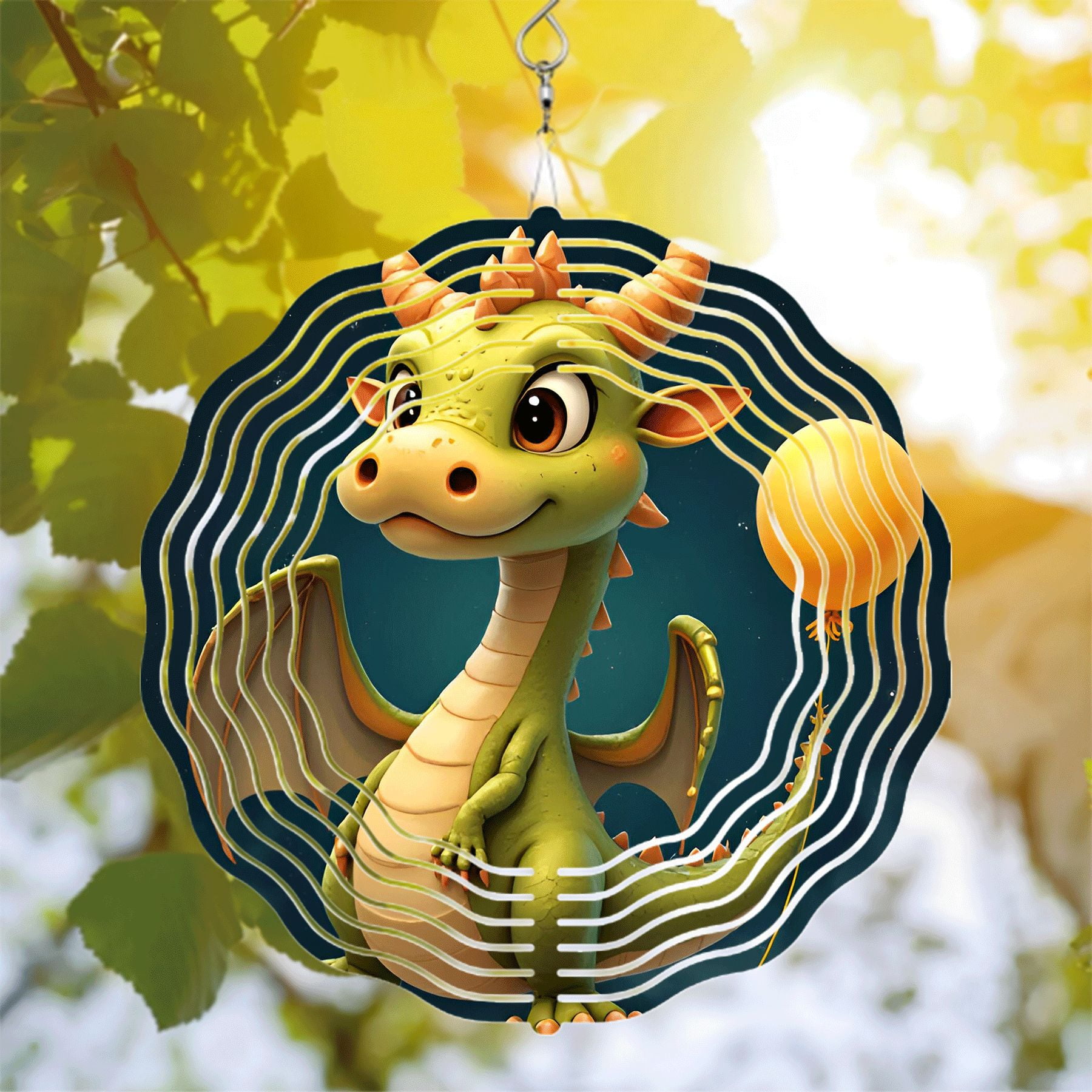 Whimsical Metal Hanging Wind Spinners & Chimes for Yard & Garden ...