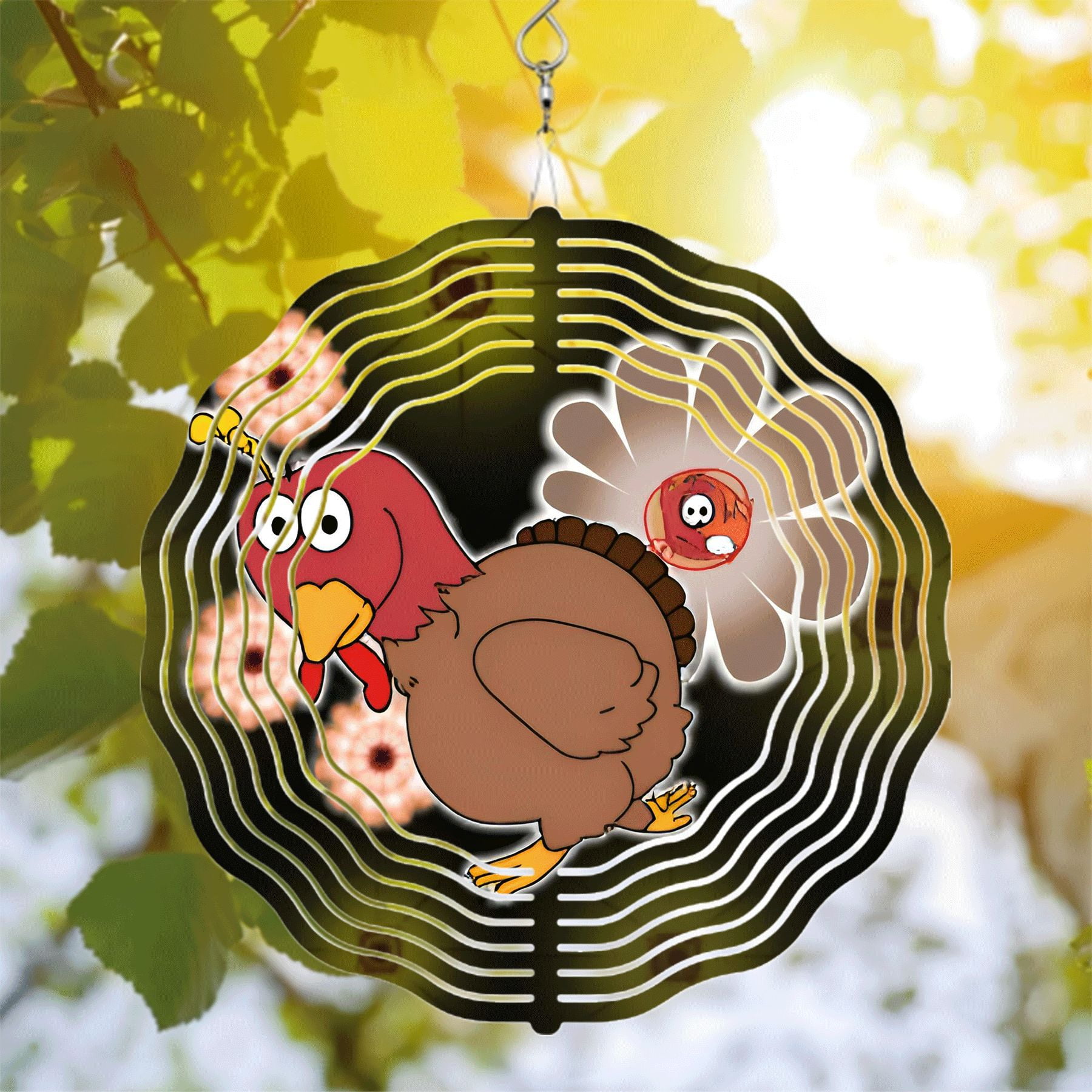 Whimsical Metal Hanging Wind Spinners with Dynamic Wave Patterns ...