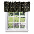 Whimsical Moon Valances for Windows, Mysterious Dark Green Cosmic ...