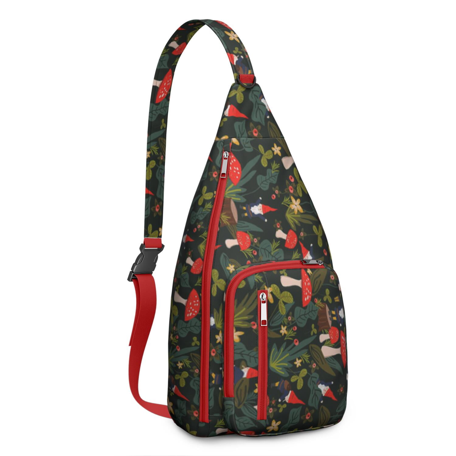 Whimsical Mushroom Chest Bag - Fairy Tale Cottagecore, Water-Resistant ...