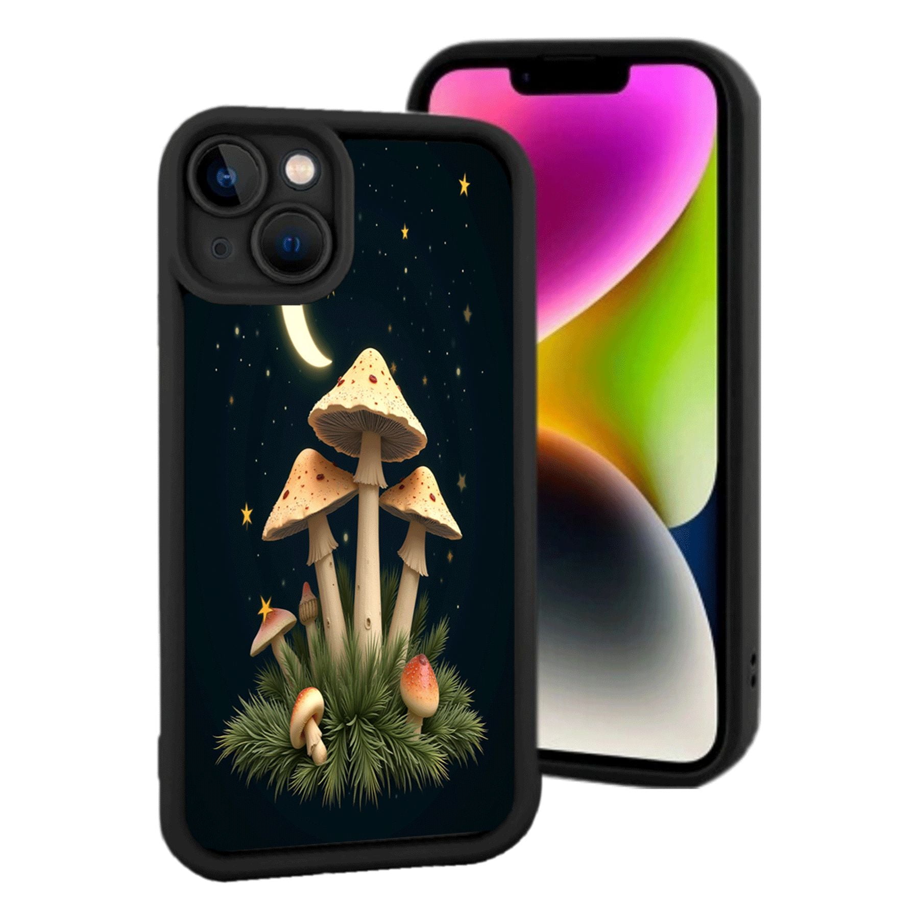 Whimsical Nighttime Forest iPhone 15 Case - Enchanting Star Pattern ...