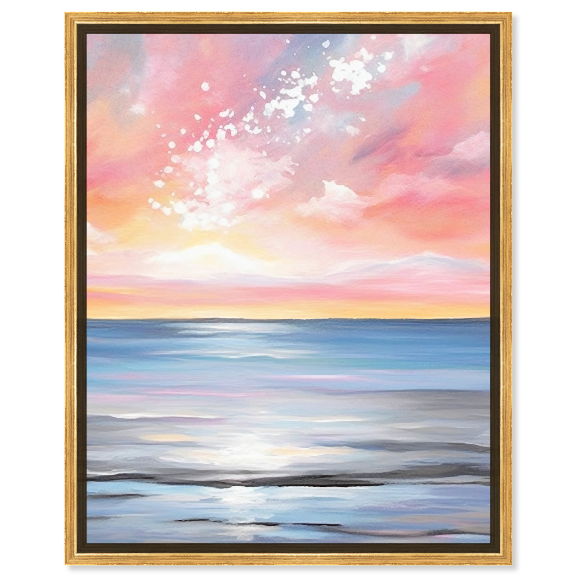 Whimsical Ocean Breeze Canvas Coastal Wall Art by Art Remedy, Gold ...