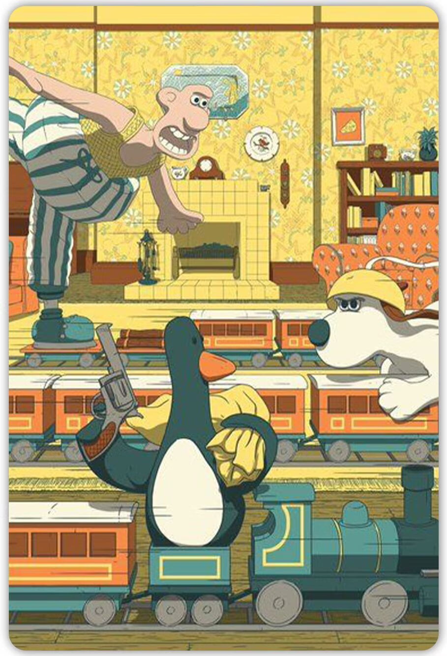 Whimsical Penguin 5D Diamond Art Kit Wallace & Gromit Poster | Adult ...