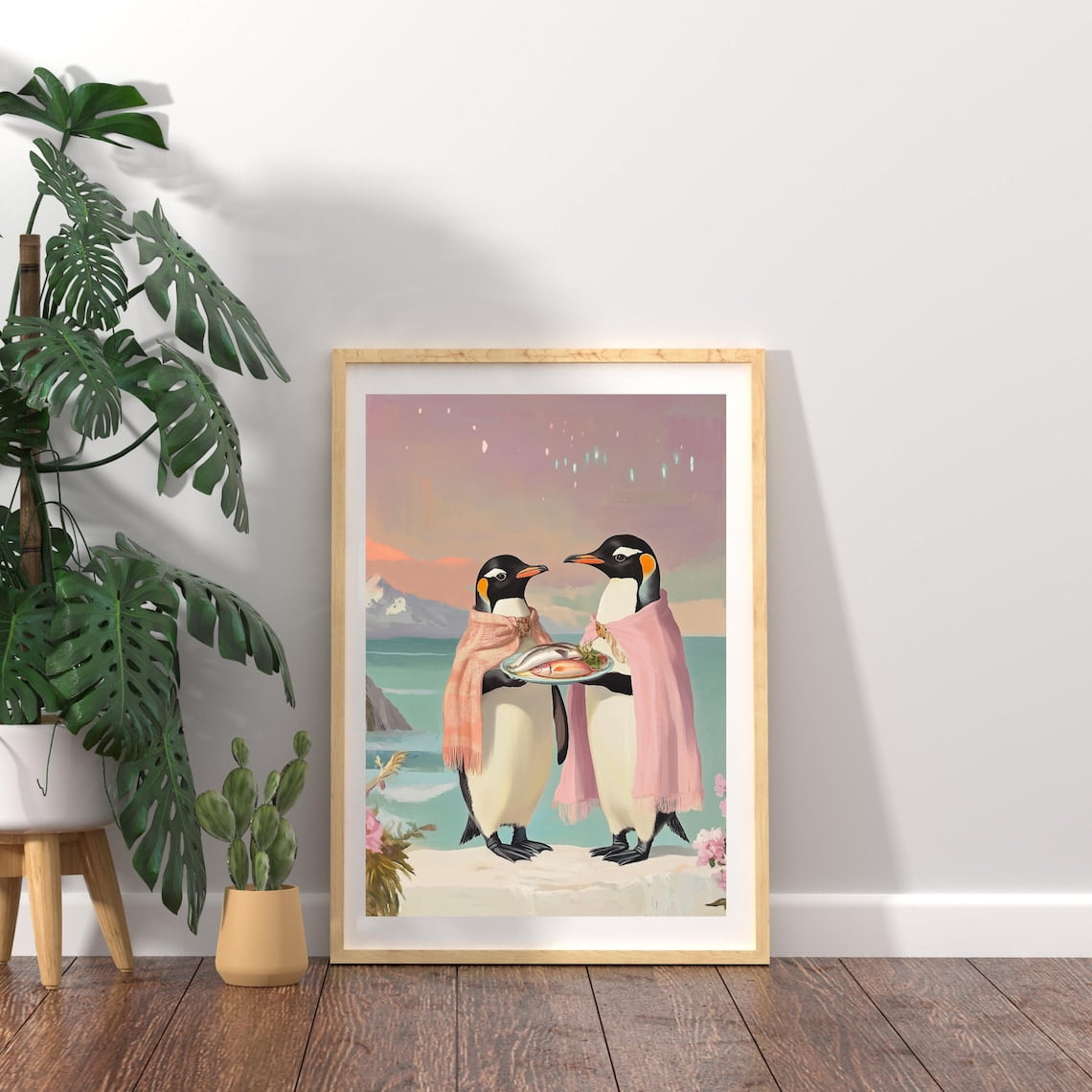 Whimsical Penguin Poster Penguin Art Print Maximalist Penguin Decor ...