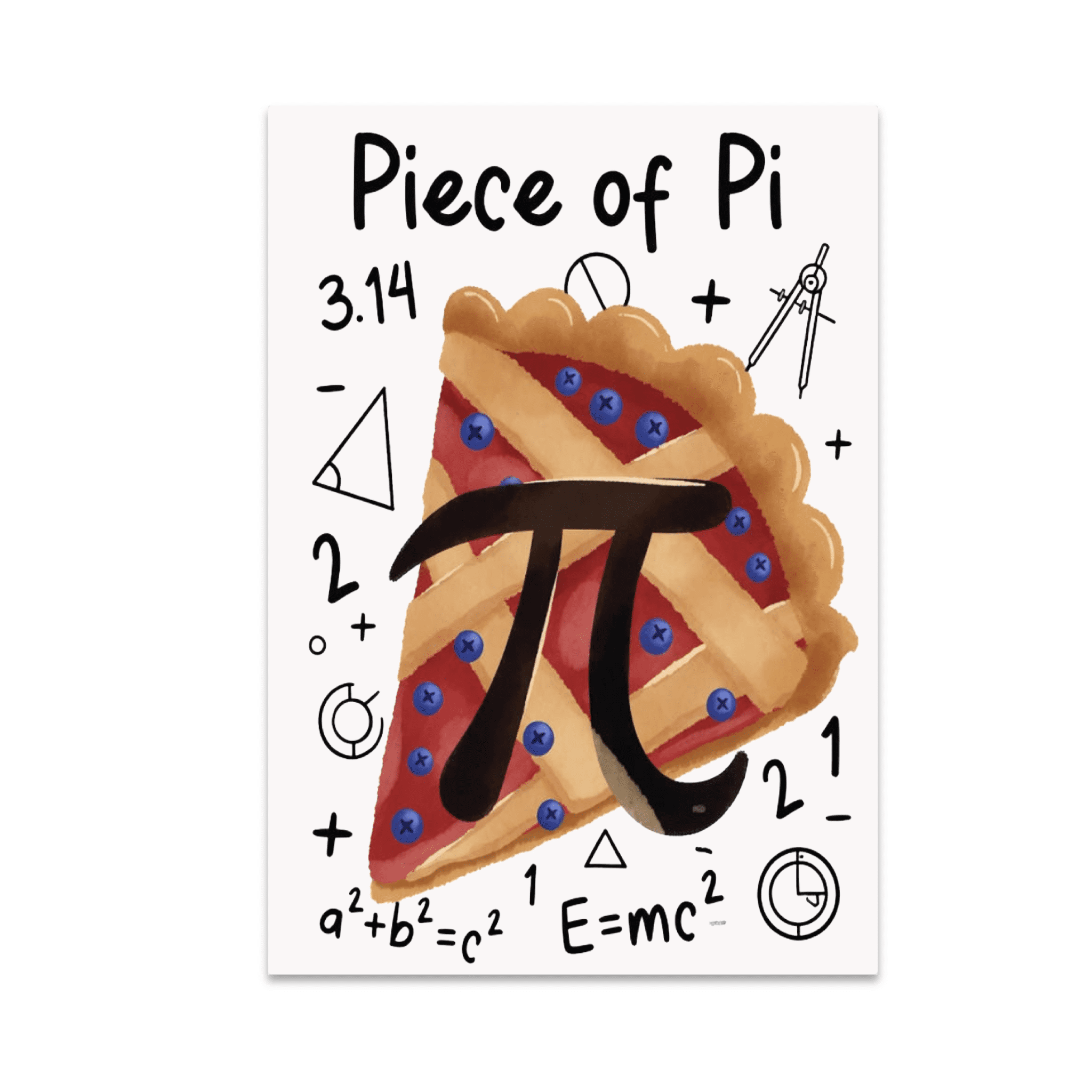 Whimsical Pi Symbol Art - Math Lover - 13x19 Poster Print - Walmart.com