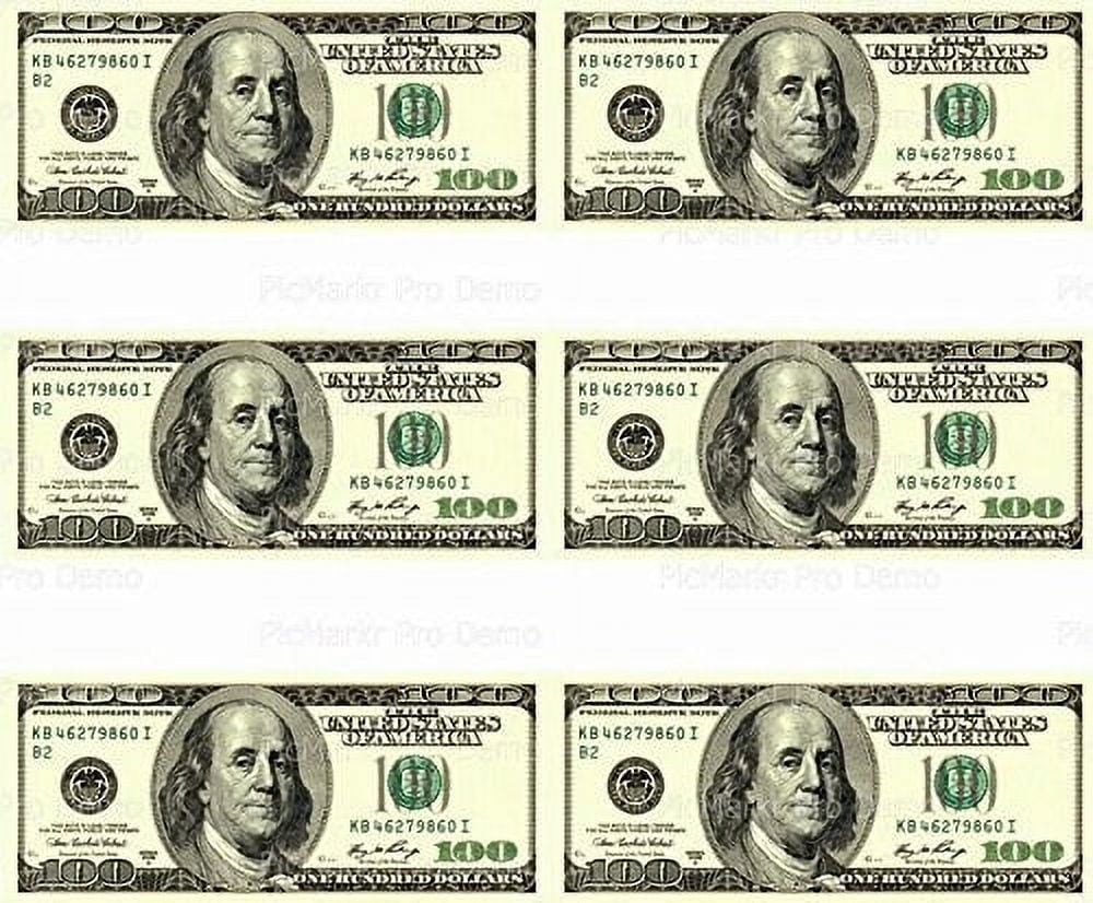Whimsical Practicality's 100 Dollar Bill Designer Edible Icing Image ...