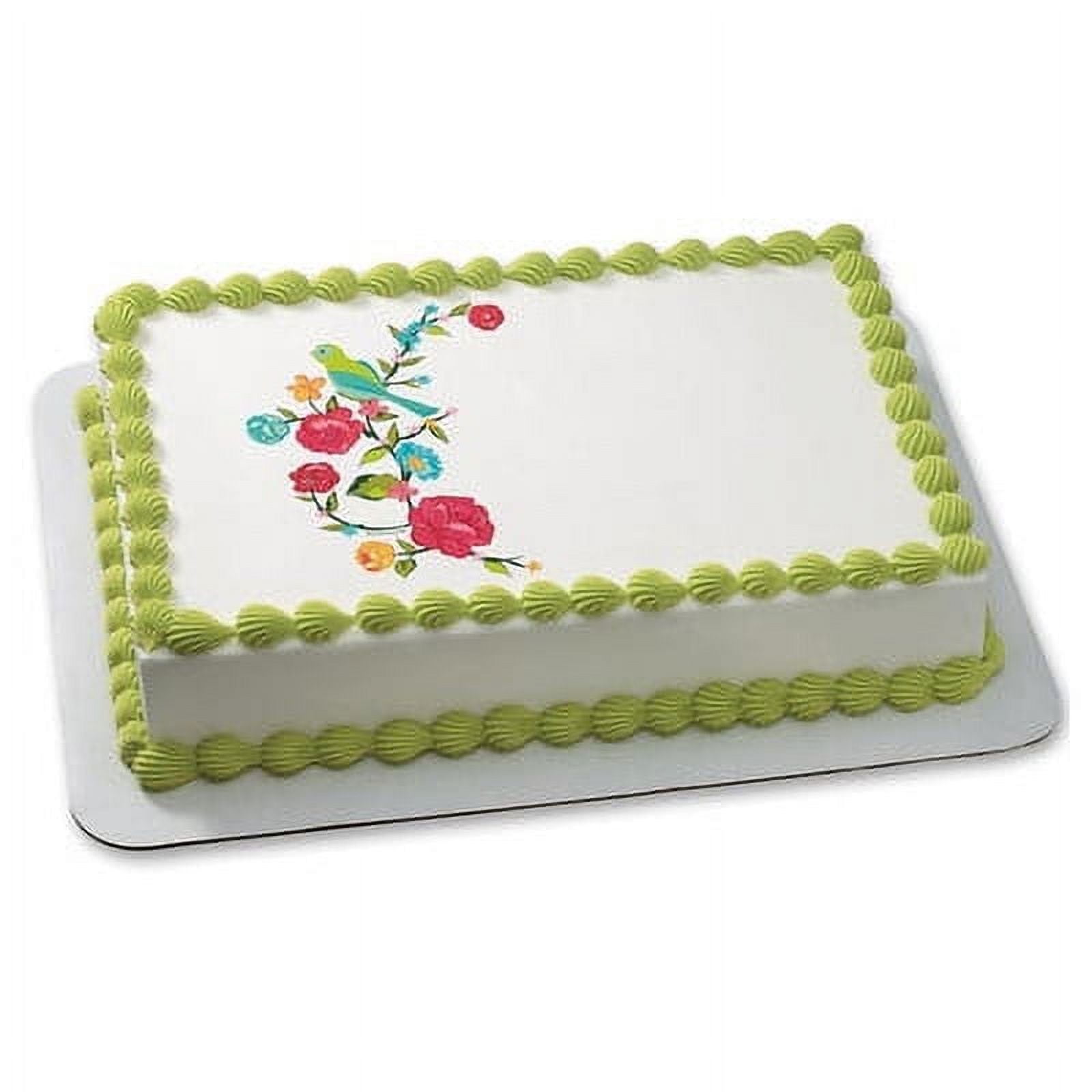 Whimsical Practicality's Bird on a Blooming Branch Edible Icing Image ...