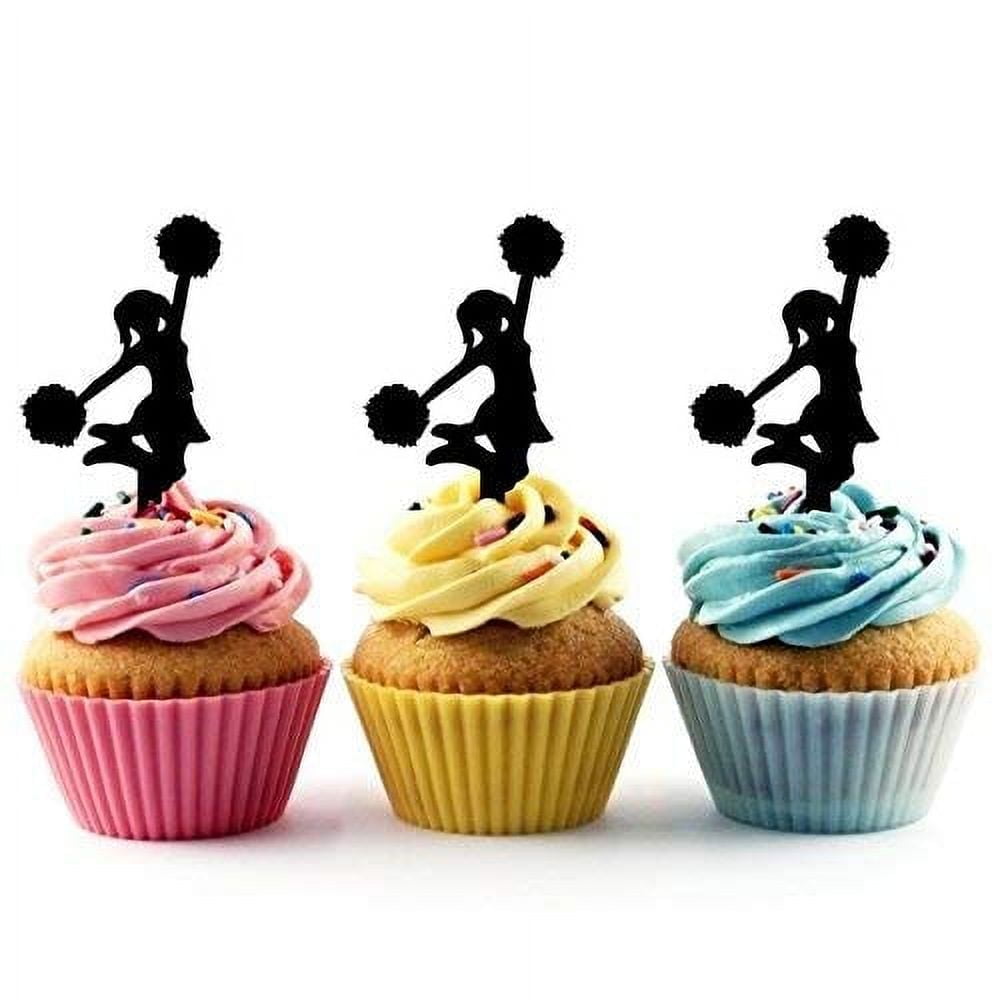 Whimsical Practicality's Cheerleader Silhouette Acrylic Cupcake Toppers ...