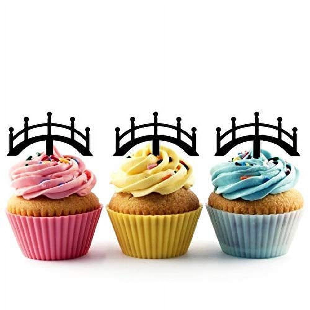 Whimsical Practicality's Japanese Bridge Acrylic Cupcake Toppers 12 pcs ...