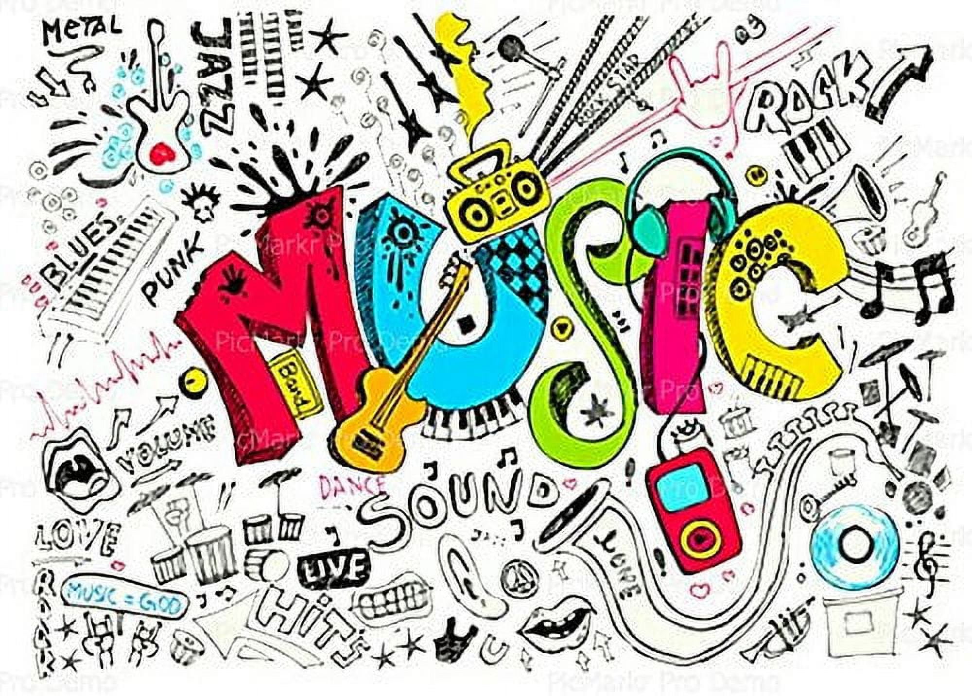 Whimsical Practicality's Music Edible Icing Image - Walmart.com