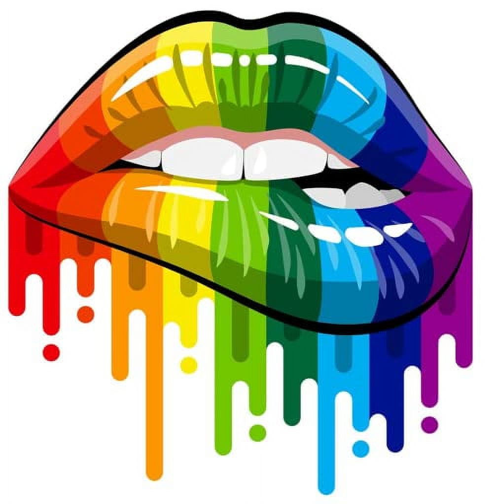 Whimsical Practicality's Rainbow Lips Edible Icing Image Cake Topper-1/ ...