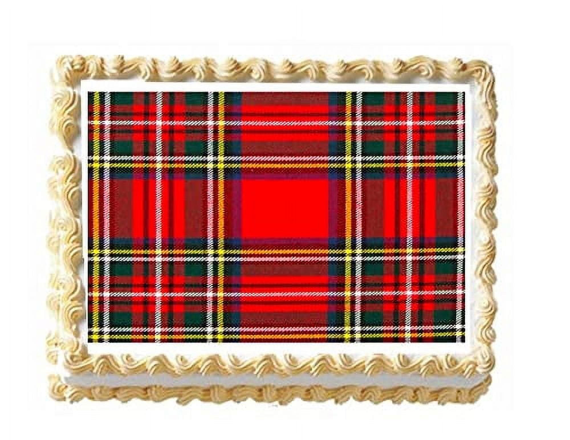 Whimsical Practicality's Royal Stewart Red Plaid Pattern Edible Icing ...