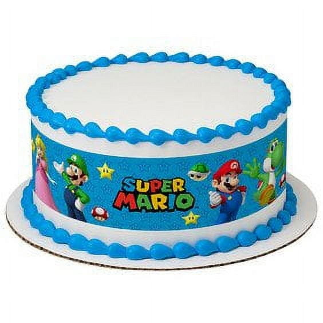 Whimsical Practicality's Super Mario Bros Edible Icing Cake Border ...