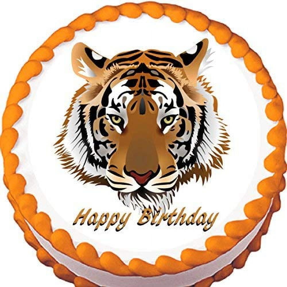 Whimsical Practicality's Tiger Happy Birthday Edible Icing Image Cake ...