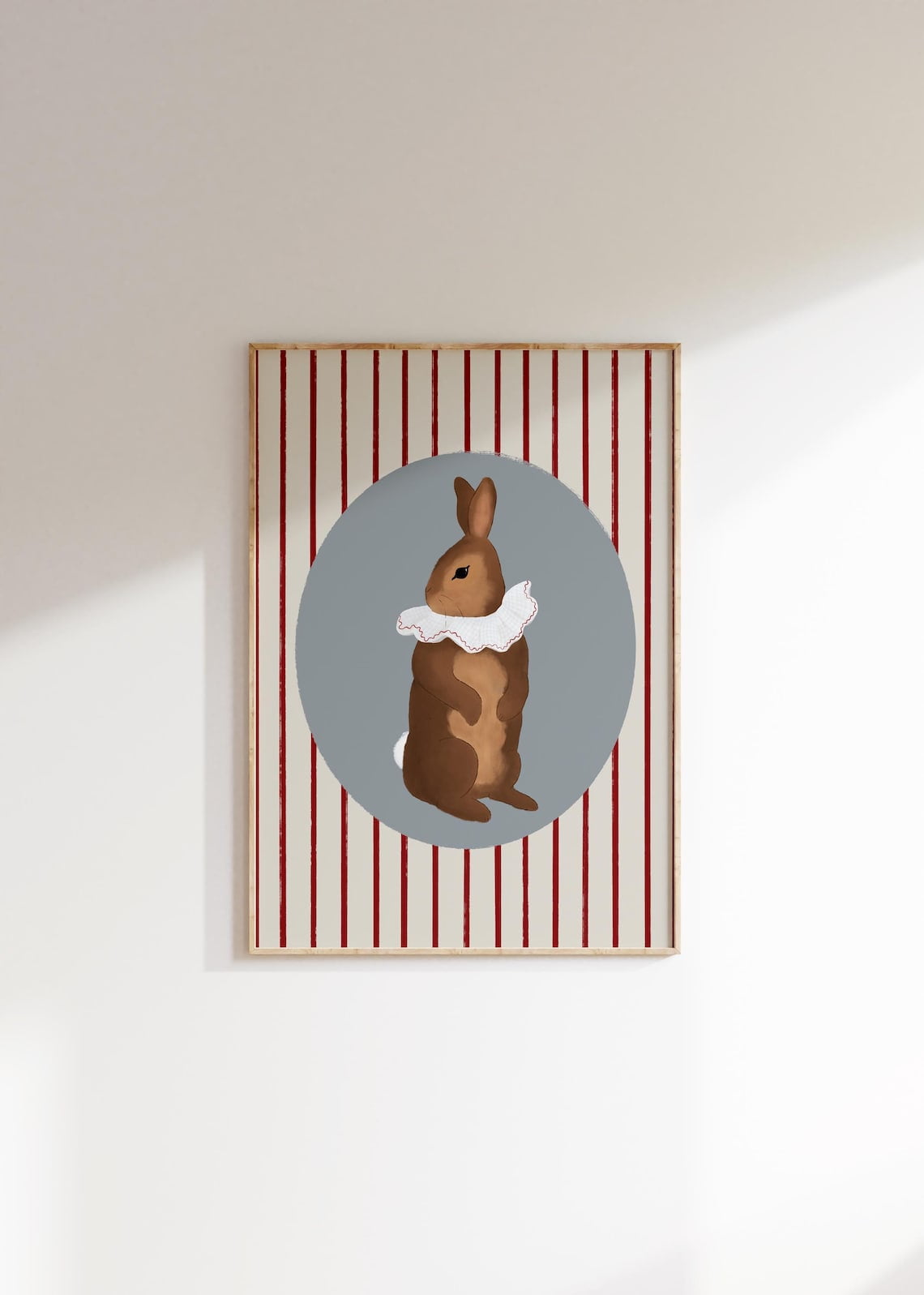 Whimsical Rabbit Illustration Bunny Painting Bunny Nursery Print ...