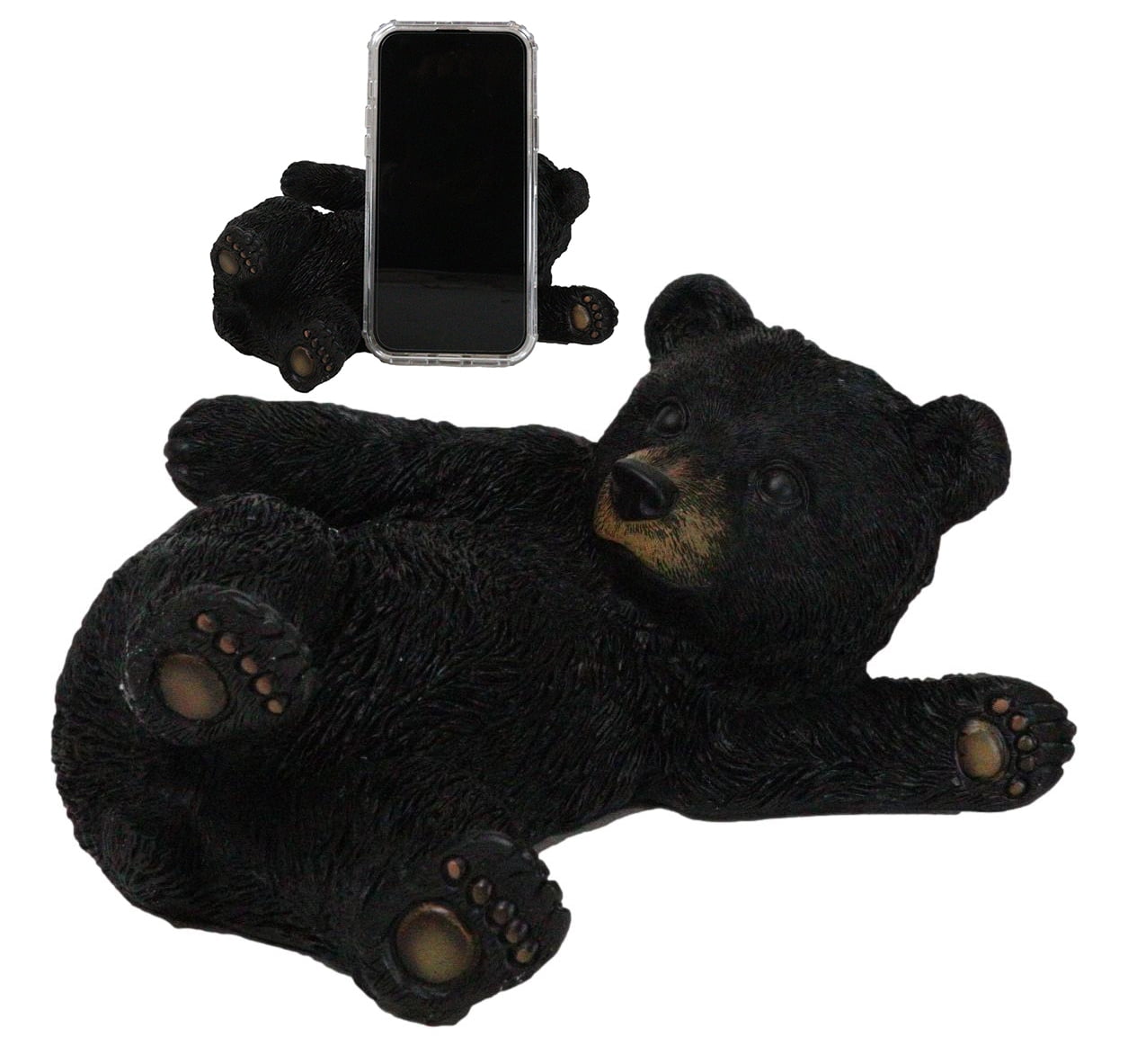 Whimsical Rustic Western Black Bear Cub Stretching Cell Phone Holder ...