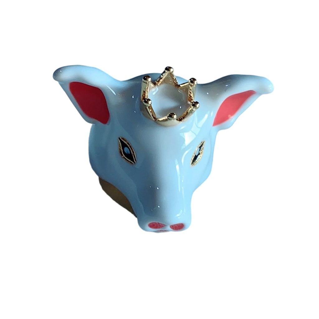 Whimsical Shaped Rings Practical Jewelry with Elephant Dogs Metal Texture for Unique Layer Look ...