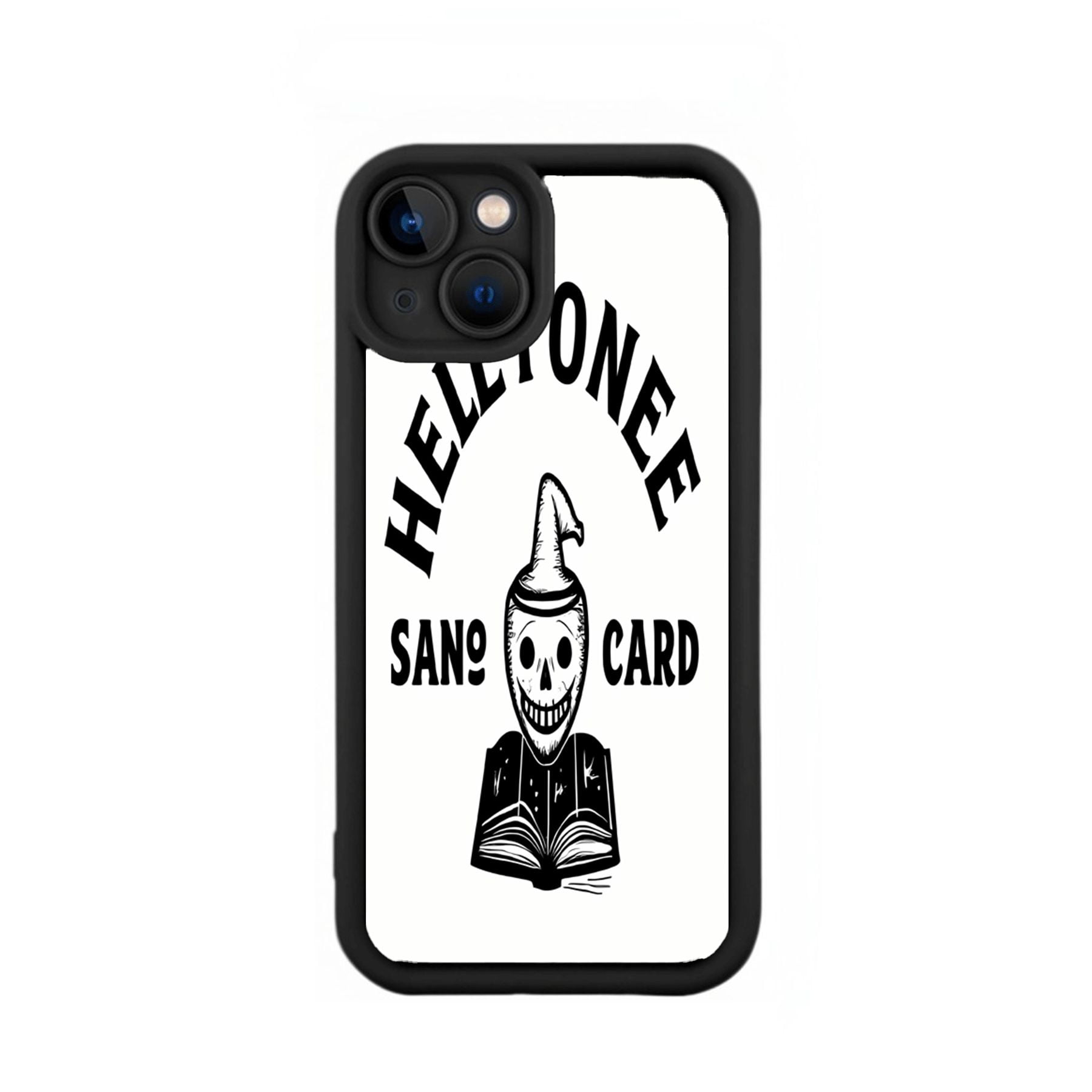 Whimsical Skull Wizard Phone Case for iPhone 15 - Lightweight Yellowing ...