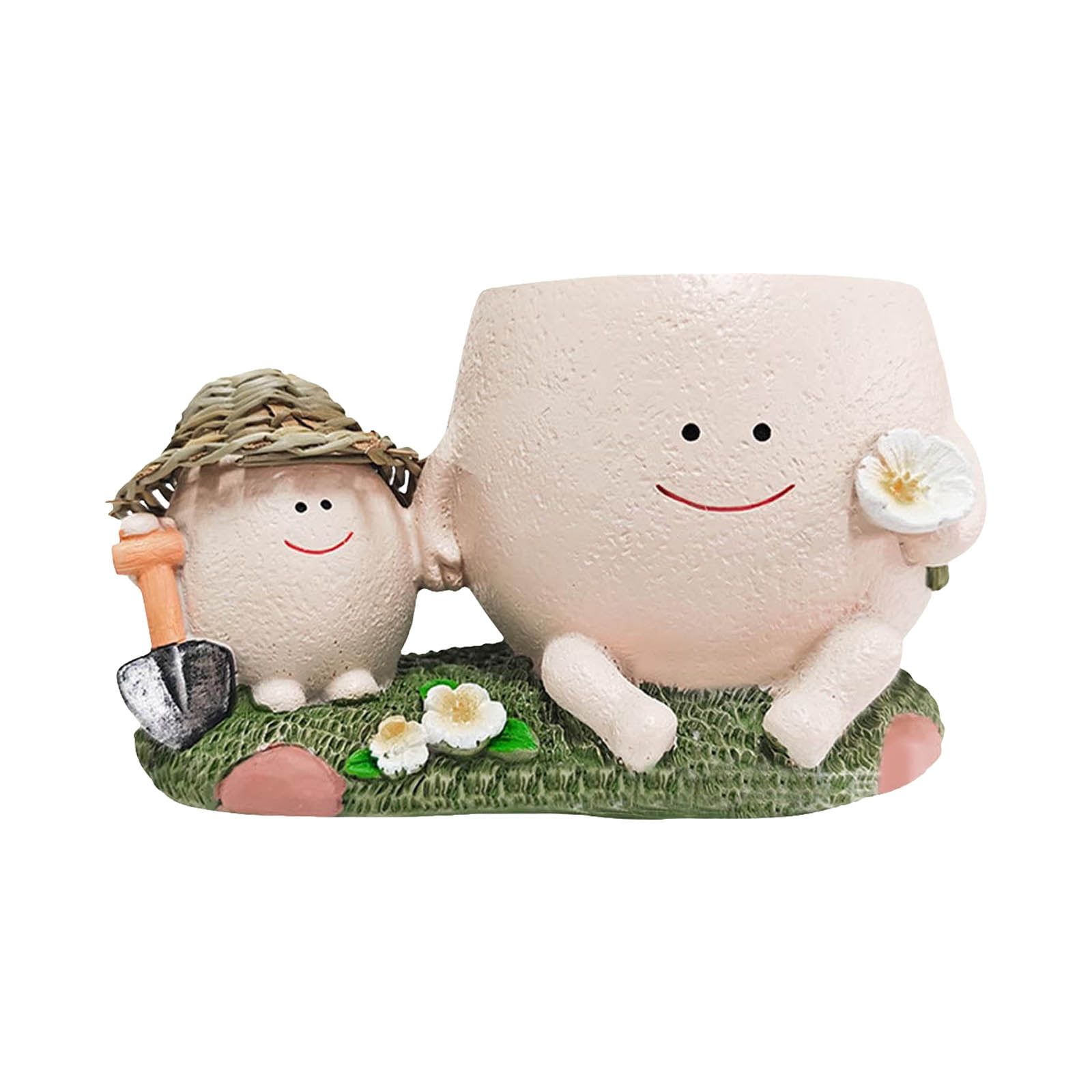 Whimsical Smiley Face Planter Pot - Cute Head Plant Pots with Drainage ...