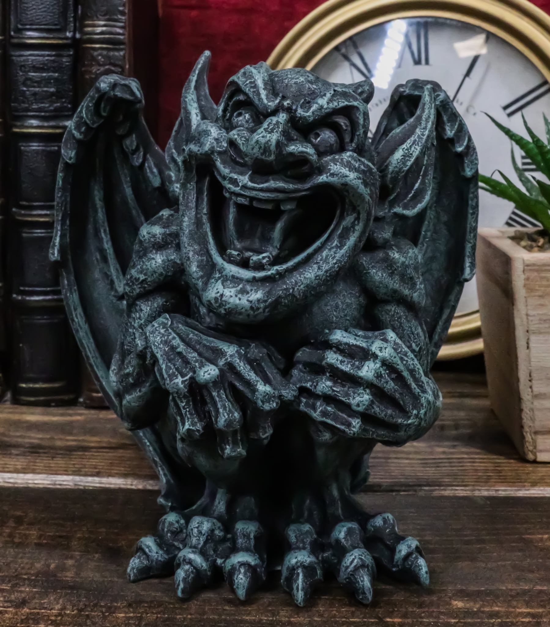 Whimsical Stoic Big Mouth Guardian Gargoyle Druid Laughing With Scorn ...