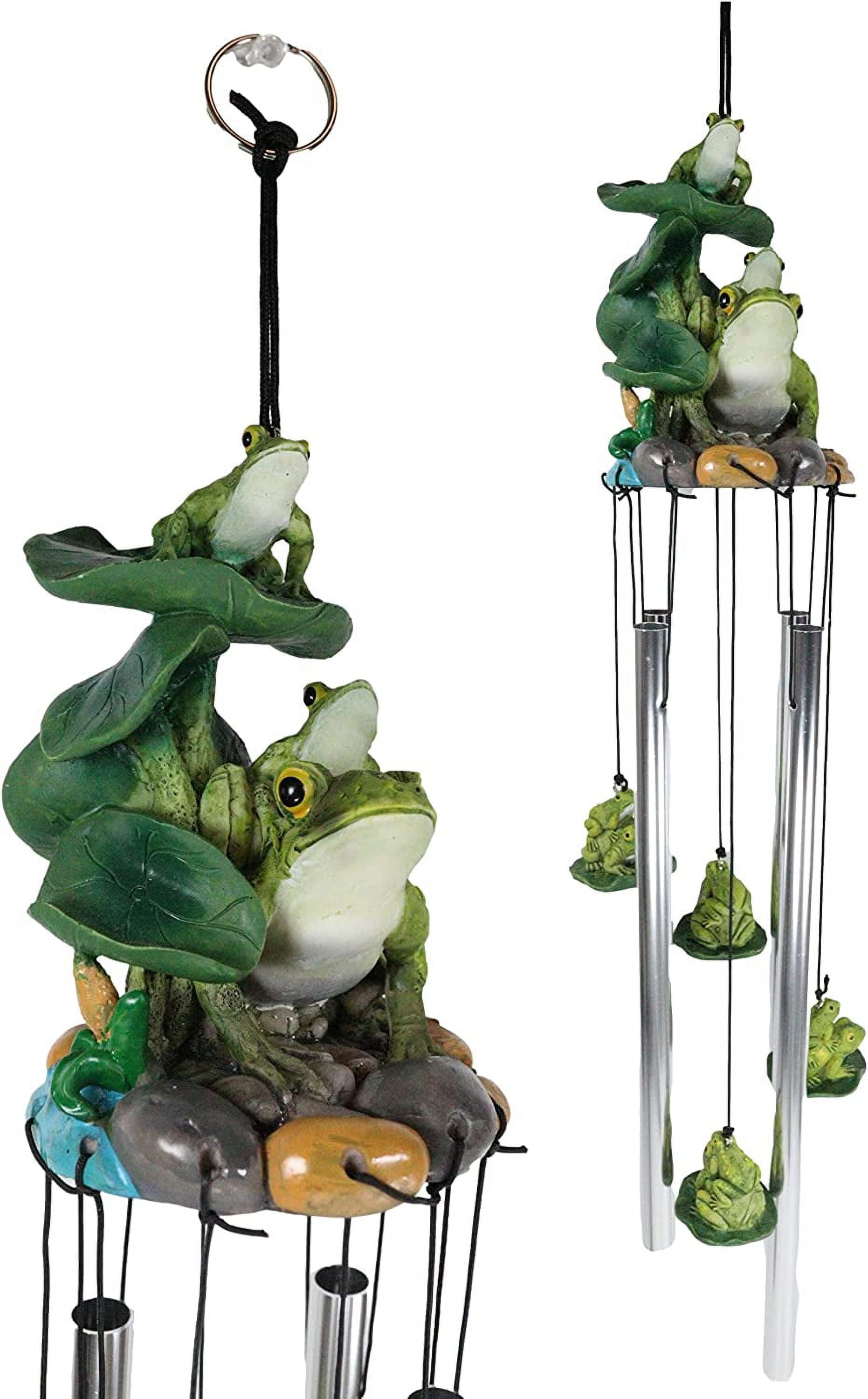 Whimsical Summer Adventures Green Frog Mother with Babies Family ...