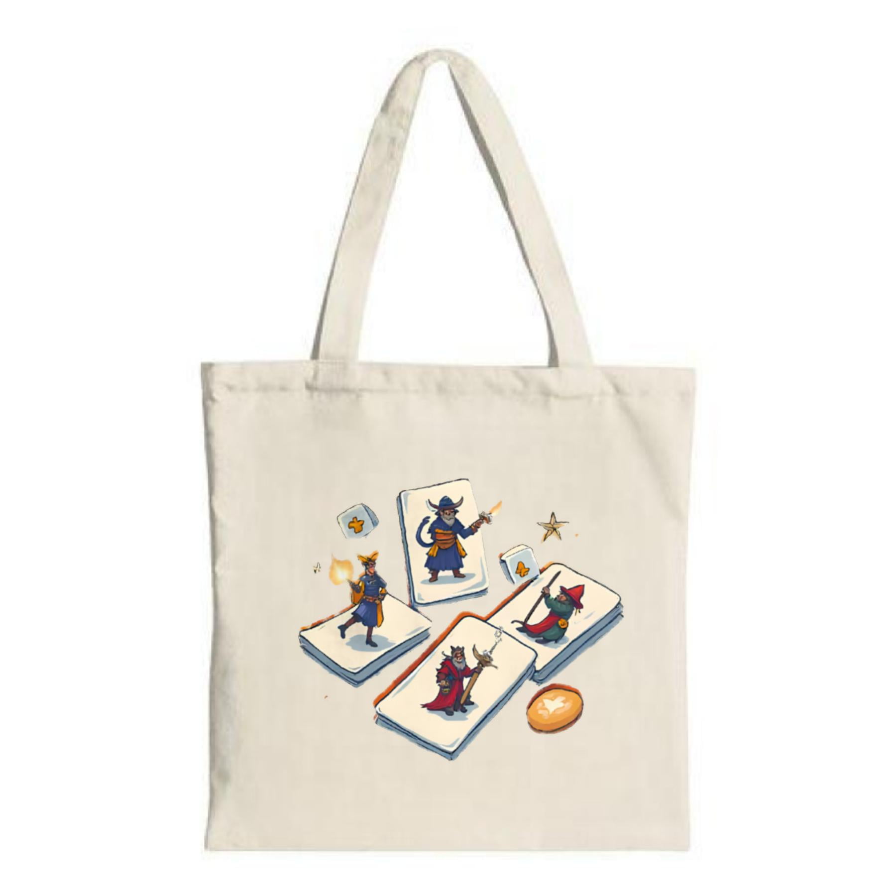 Whimsical Wizard Tote Bag - Canvas Multifunctional Reusable Shopping ...