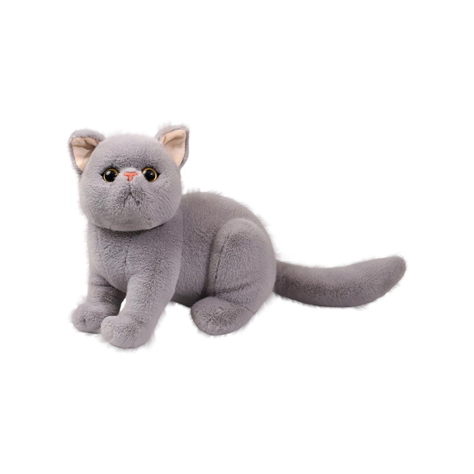 WhimsyHive Cartoon Cat Plush Toy with Label, Stuffed Animal Doll for ...