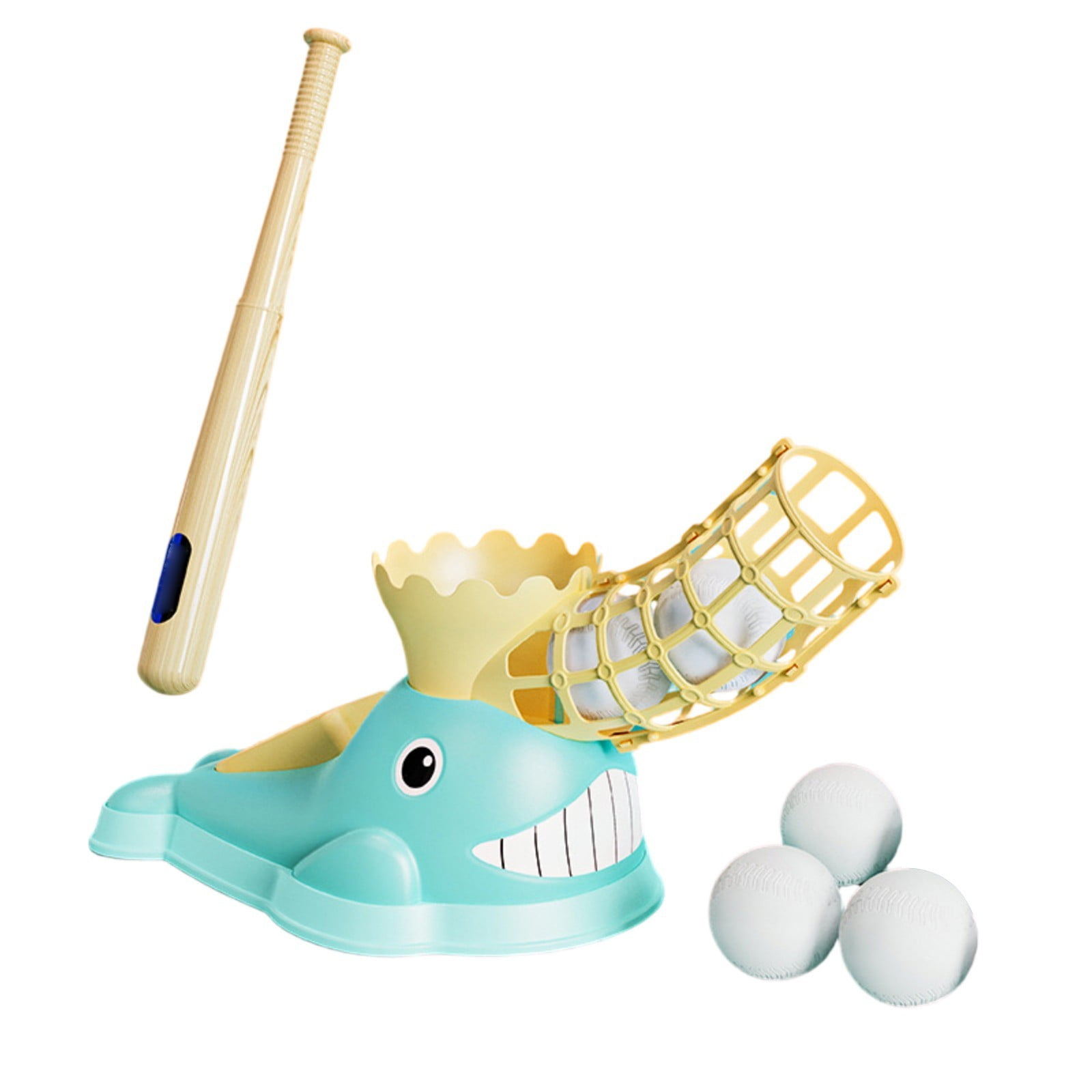 WhimsyHive Children's Baseball Toy with Foot-Operated Catapult Pitching ...