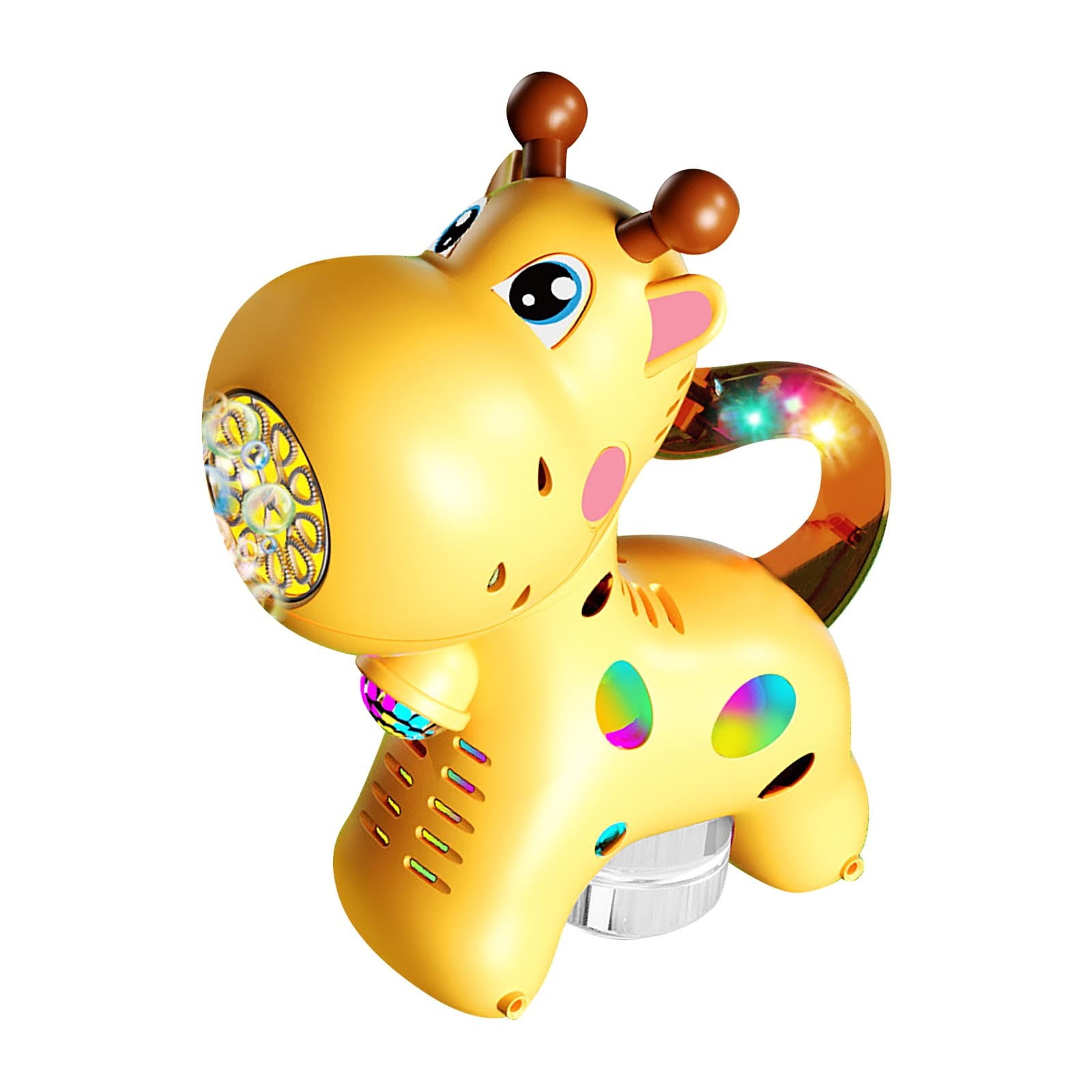 WhimsyHive Cute Animal Mower Bubble Cart for Toddlers, Portable Bubble ...