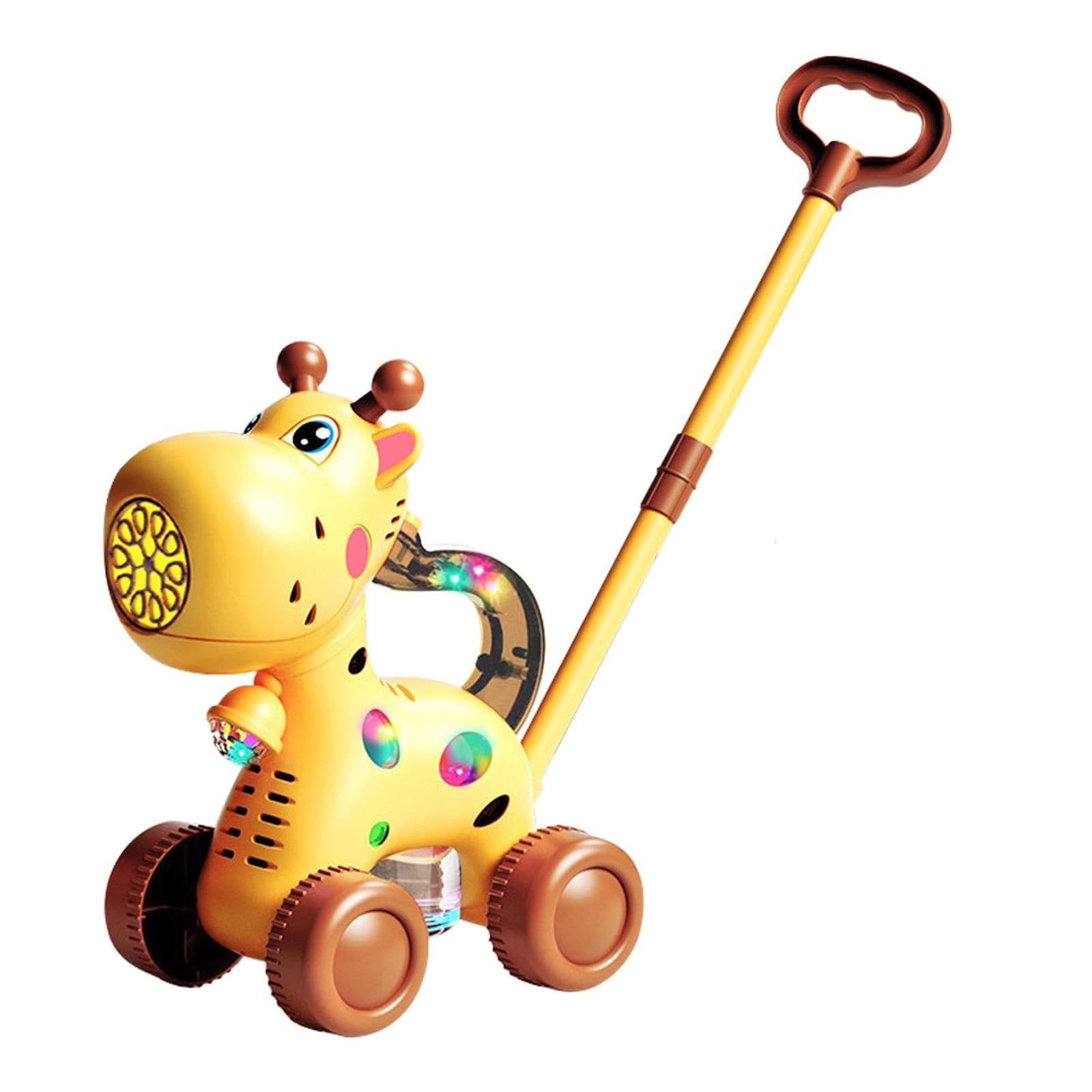 WhimsyHive Cute Animal Mower Bubble Cart for Toddlers, Portable Bubble ...